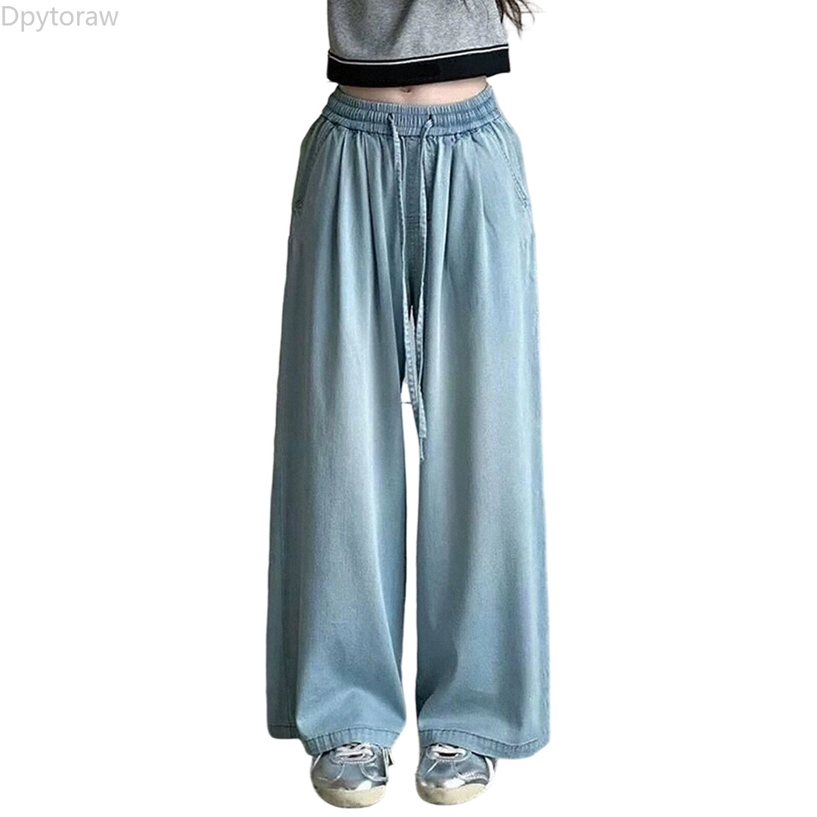 Dpytoraw Girls Straight Leg Pants, Lightweight Wide Leg Long Trousers ...