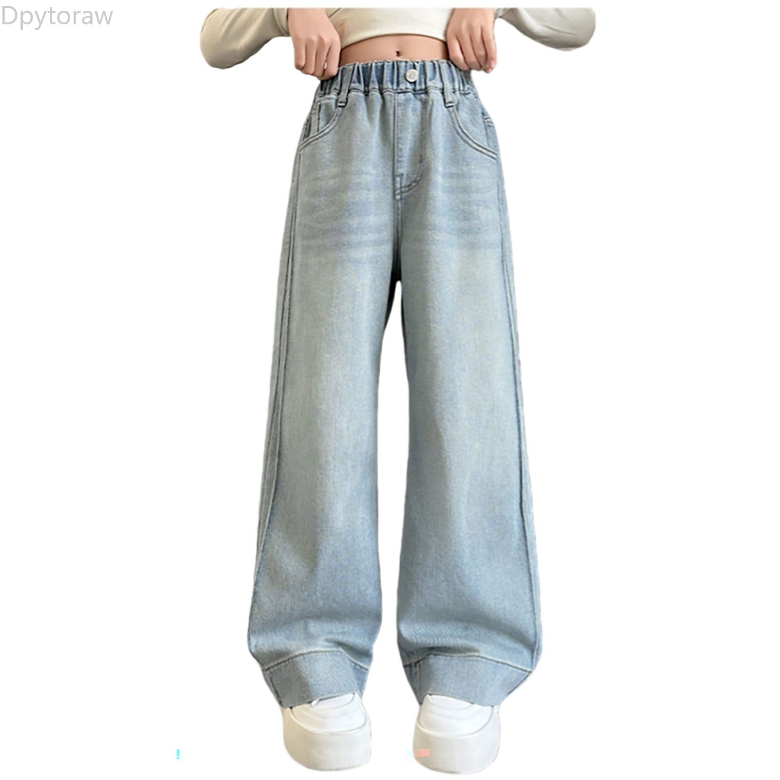 Dpytoraw Girls Stretch Denim Pants, Classic Five Pocket Design ...