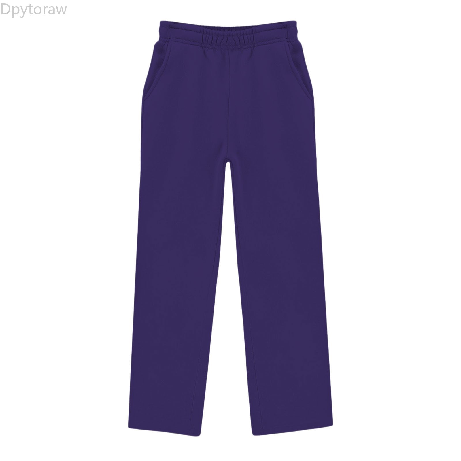Dpytoraw Girls Stretch Soft Casual Pants, Elastic Waistband Comfortable ...