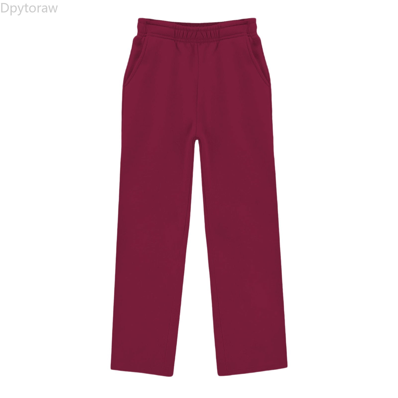 Dpytoraw Girls Stretch Soft Casual Pants, Elastic Waistband Comfortable ...
