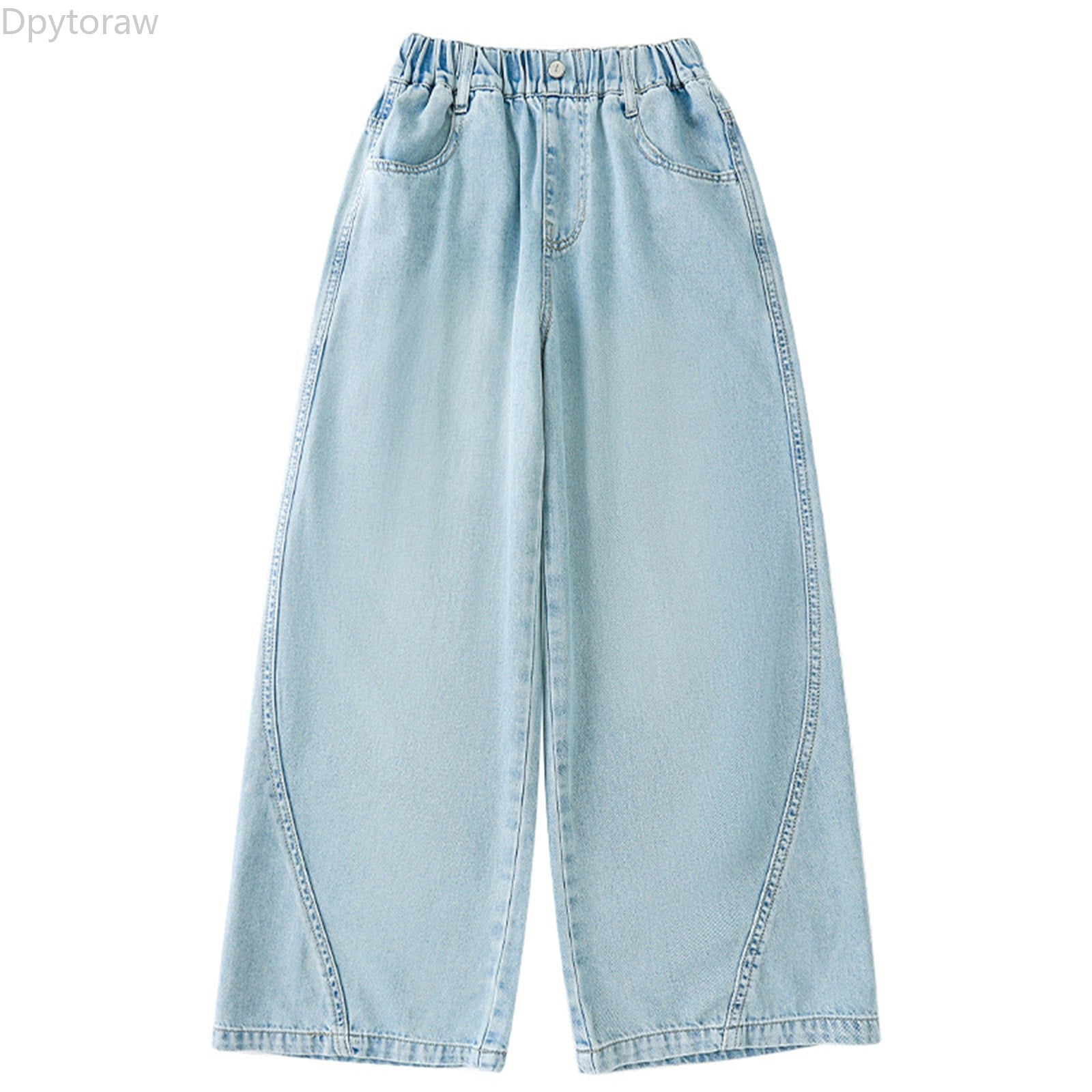 Dpytoraw Girls Summer Denim Pants, Advanced Curved Design with Lace ...