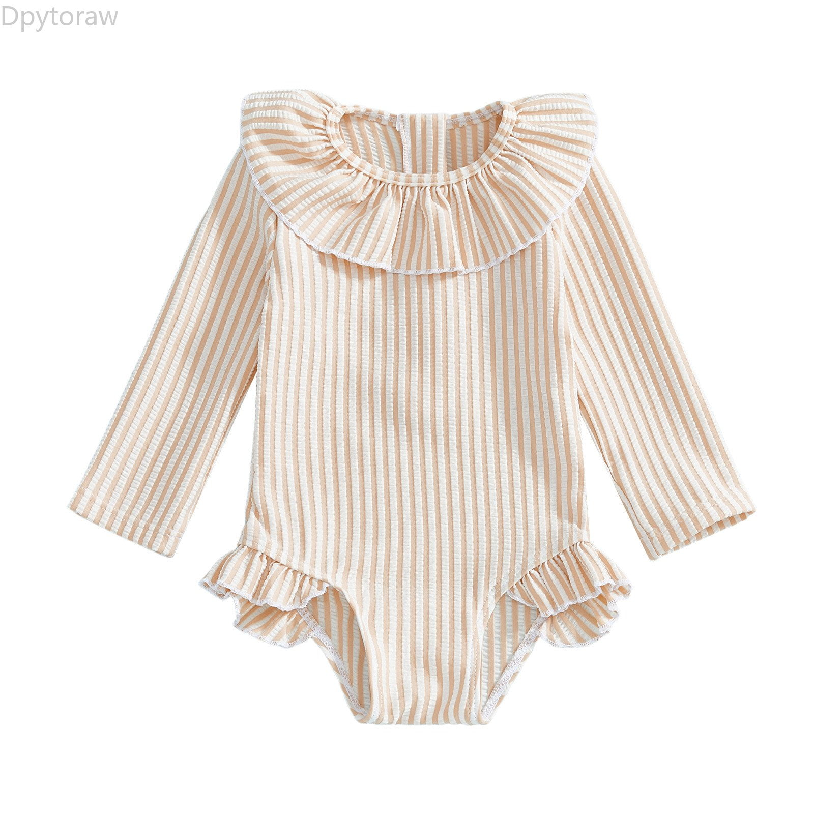 Dpytoraw Girls Swimsuit UPF 50 Sun Rash Guard Long Sleeve Bathing For ...