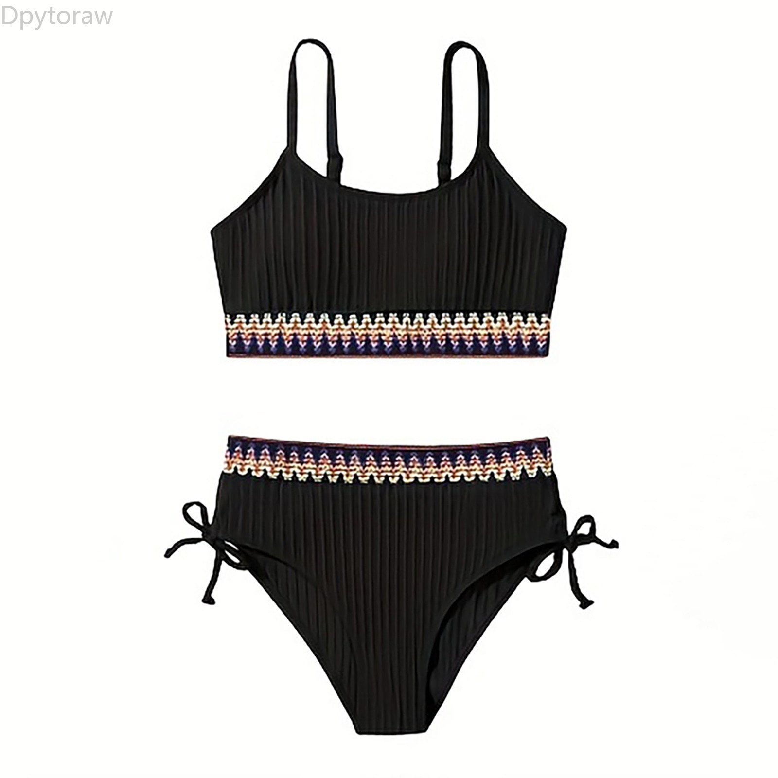 Dpytoraw Girls Swimsuits Teen Girls Two Piece Bathing Suit High Waist ...