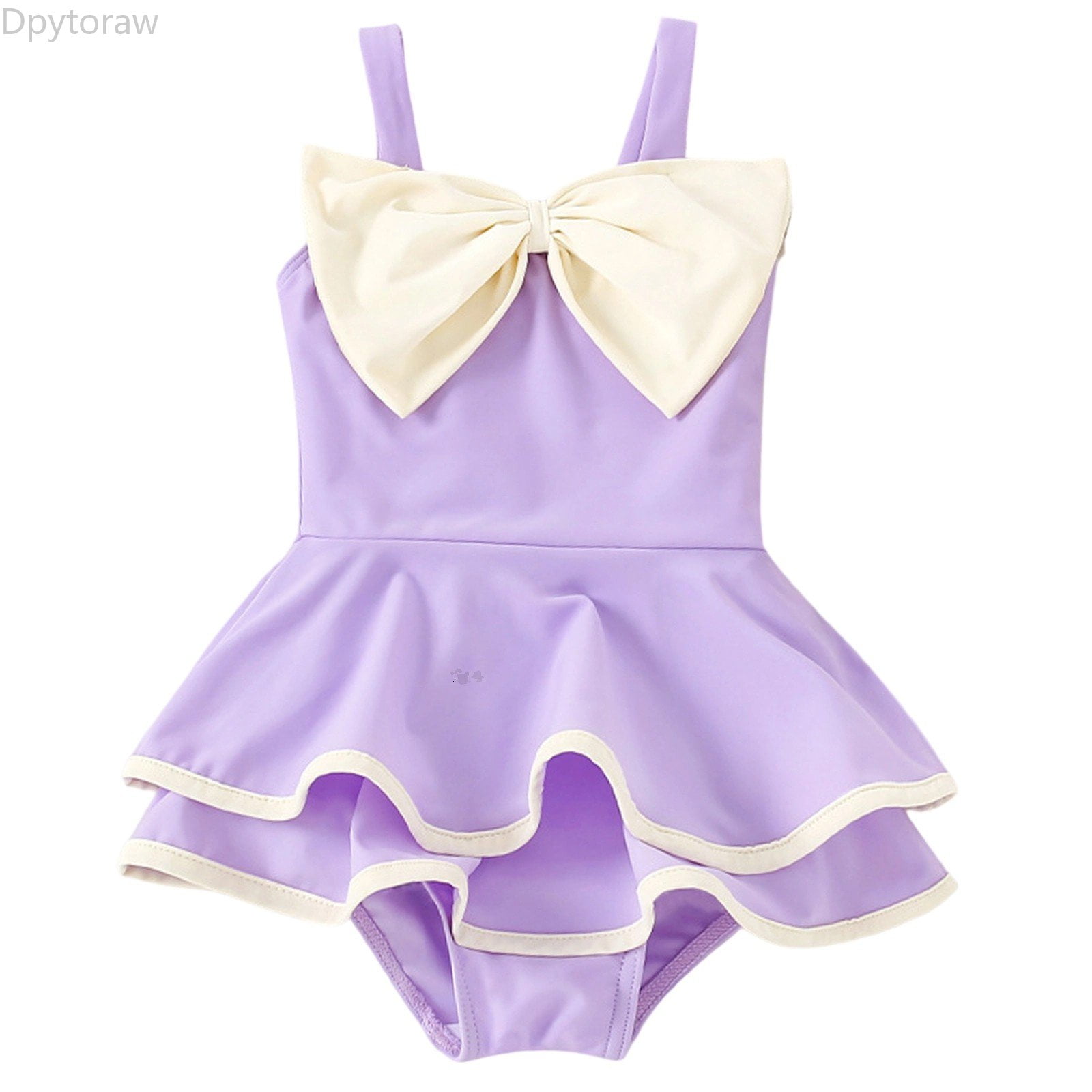 Dpytoraw Girls Swimwear Swimsuit With Bowknot Cute Swim Dress For ...