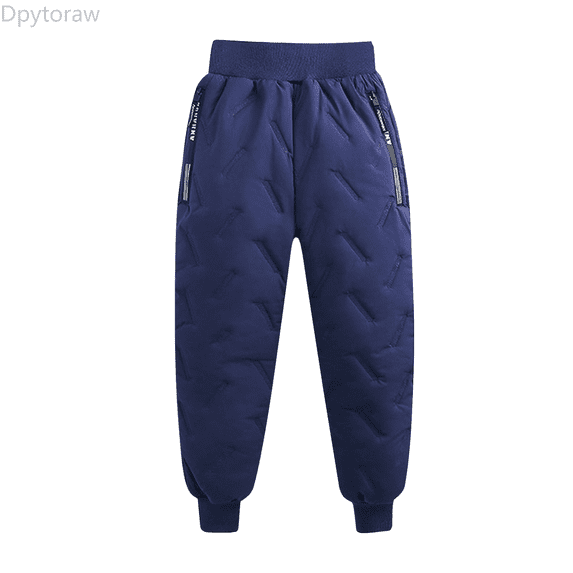 Dpytoraw Girs Snow Pants Winter Fleece Lined Hiking Pants Drawstring ...