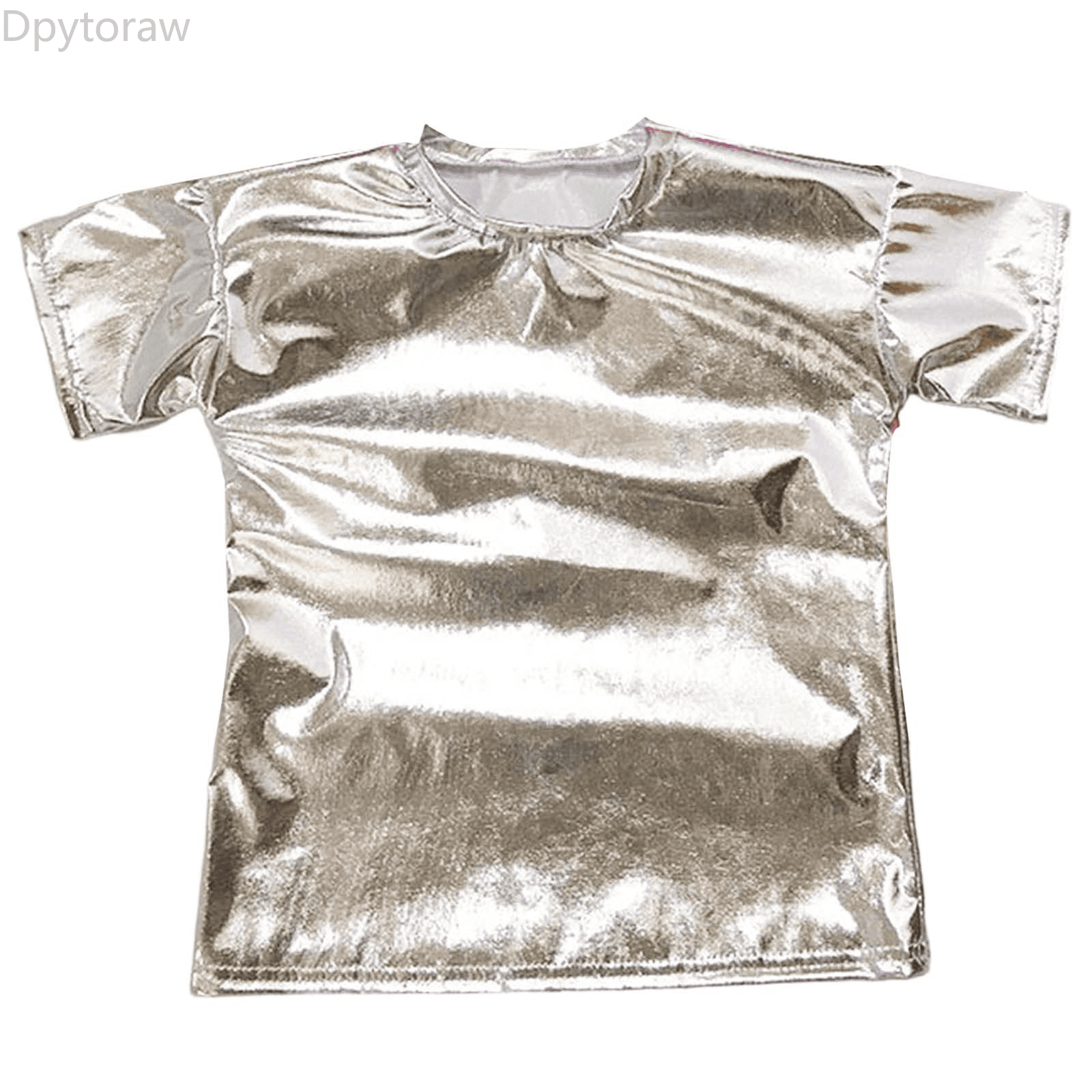 Dpytoraw Kids Performance Shiny Stretch Short Sleeve Tee For Girls Boys ...