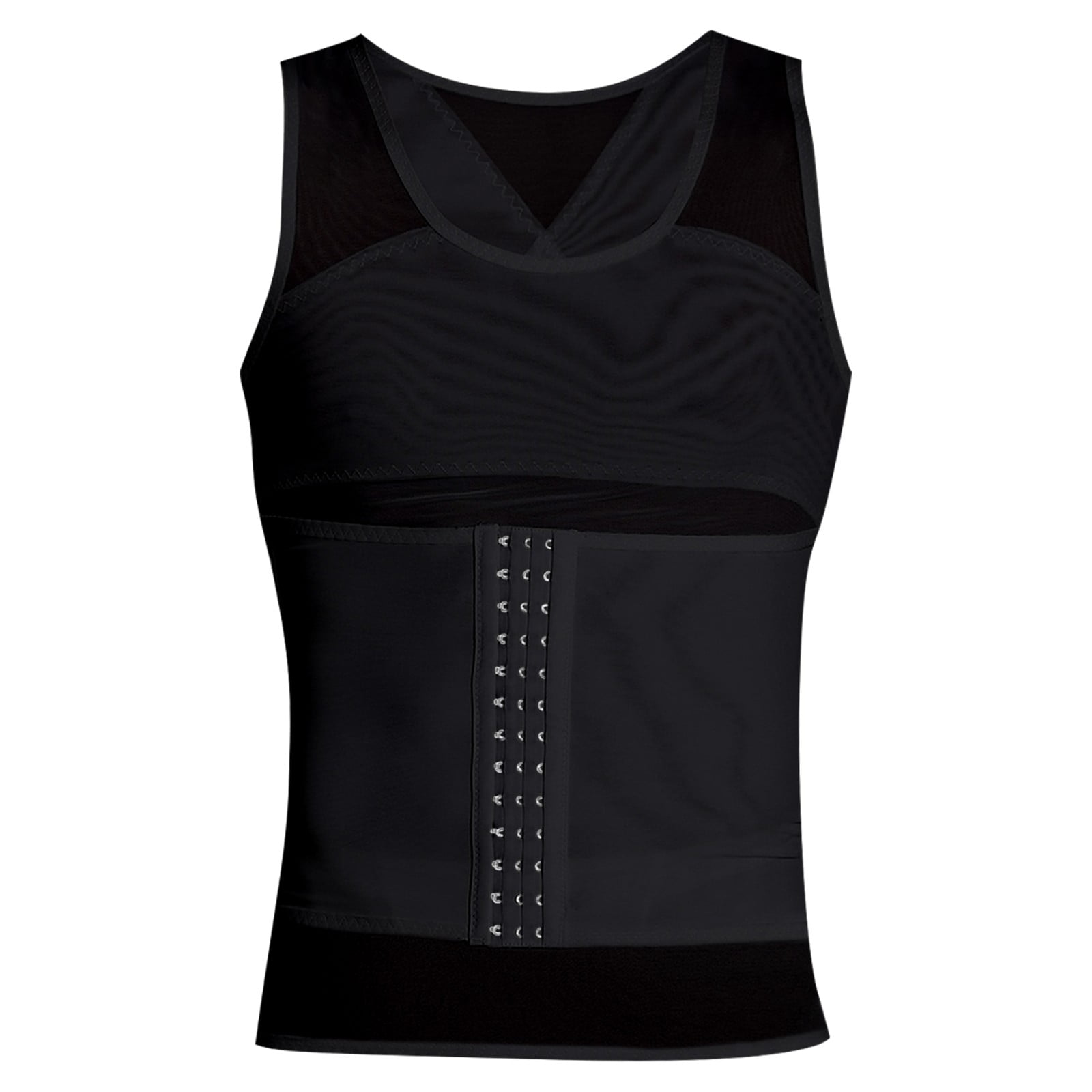 Dpytoraw Large Men'S Tight With Three Buttons For And Body Shaping Top ...