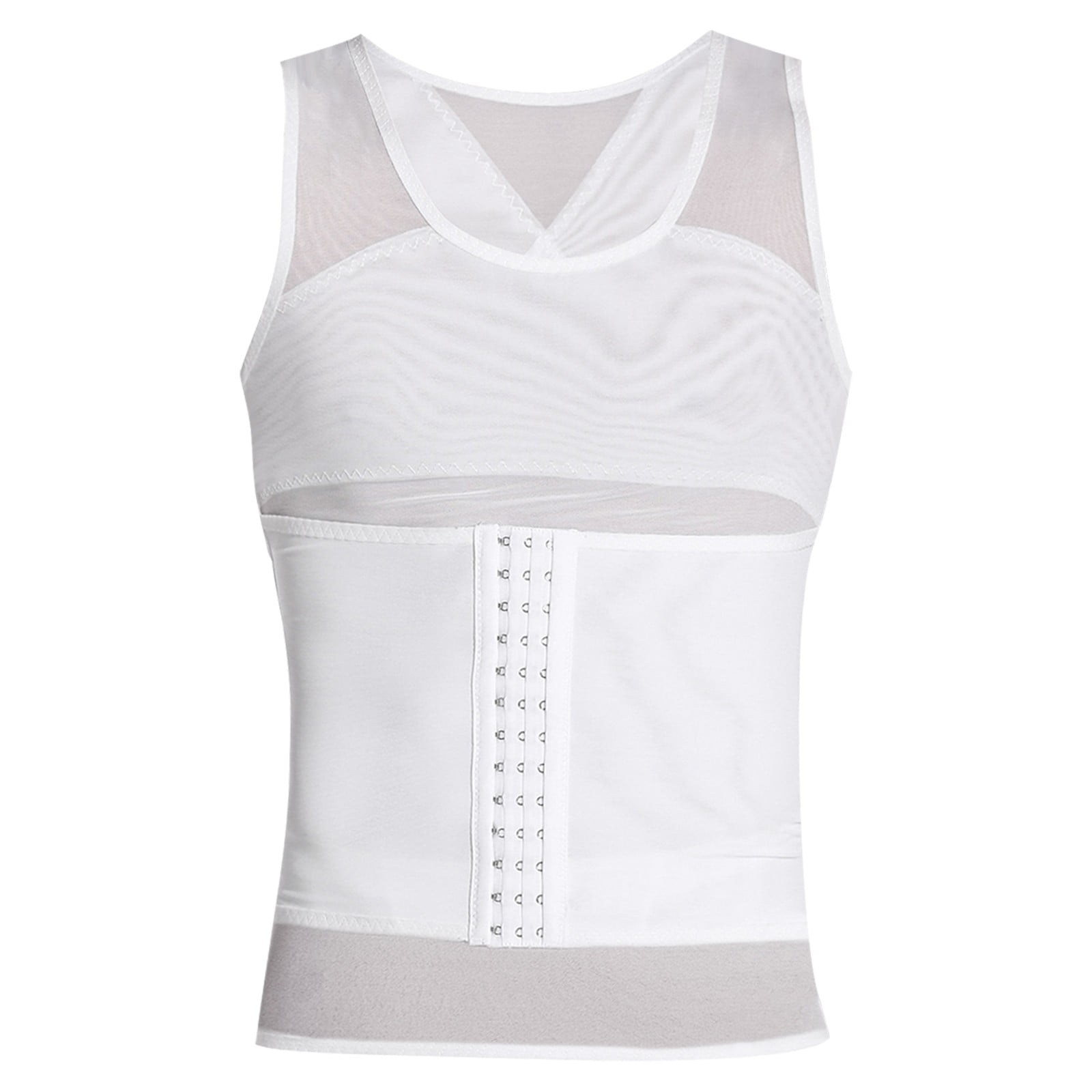 Dpytoraw Large Men'S Tight With Three Buttons For And Body Shaping Top ...