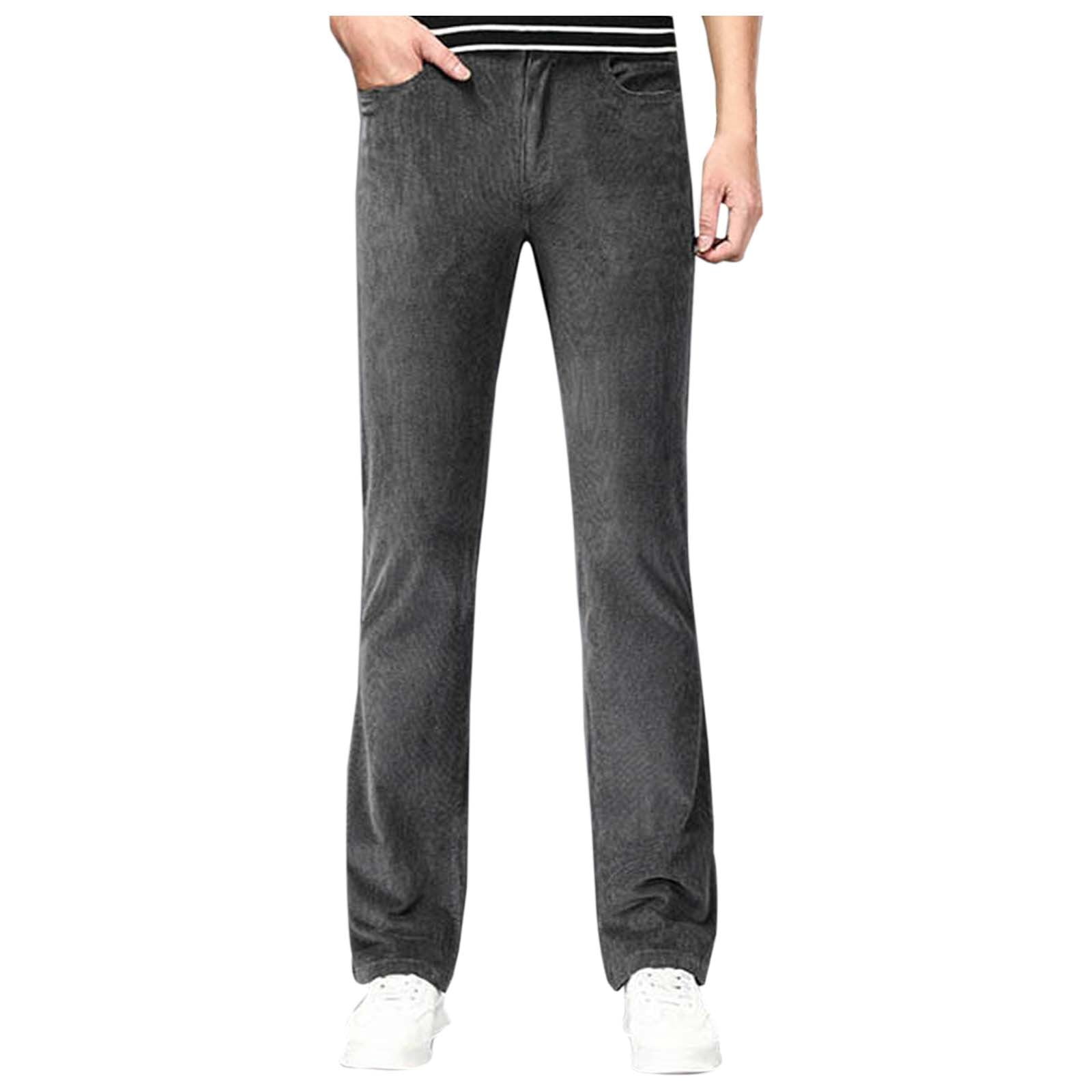 Dpytoraw Men's Corduroy Vintage Bell Bottom Pants 70s Disco Stretchy ...