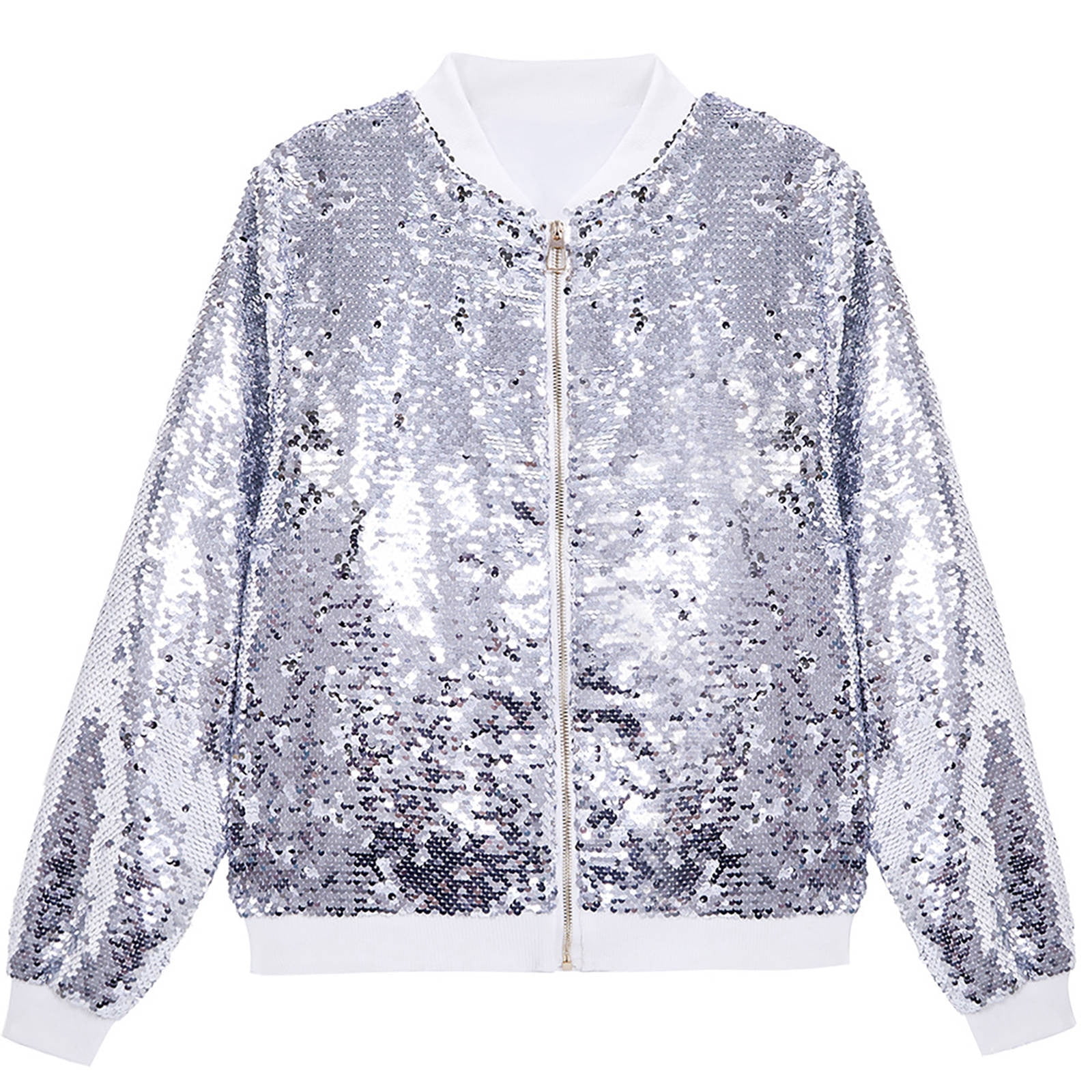 Dpytoraw Men‘s Sequin Jacket For Men's Zip Up Long Sleeves Party Disco ...