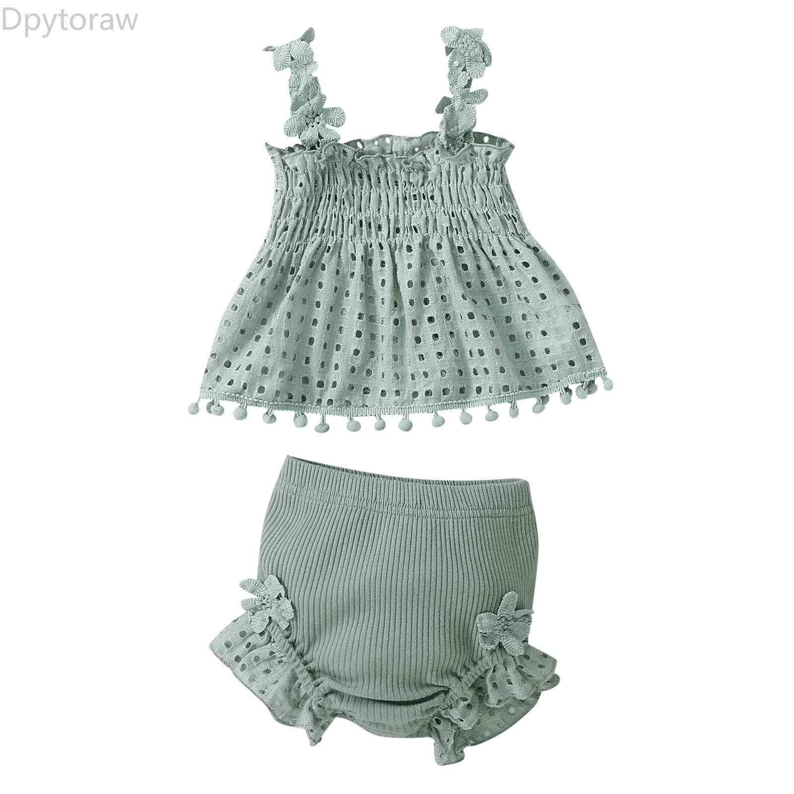 Dpytoraw Newborn Infant Baby Girls Spring Summer Solid Cotton ...