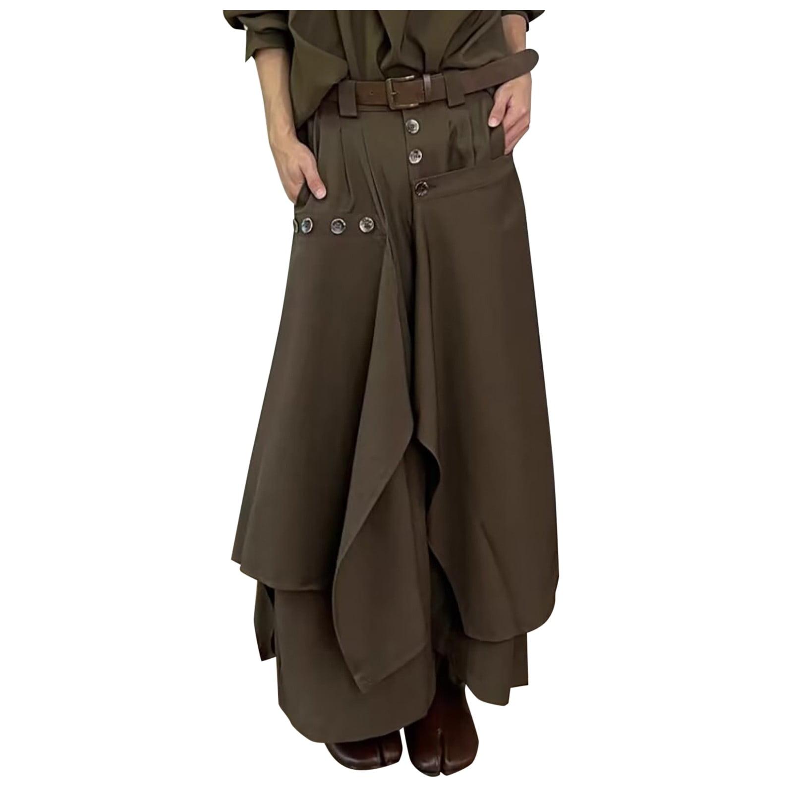 Dpytoraw Retro Dark Wide Leg Fashion Men's Culottes Eighth - Walmart.com