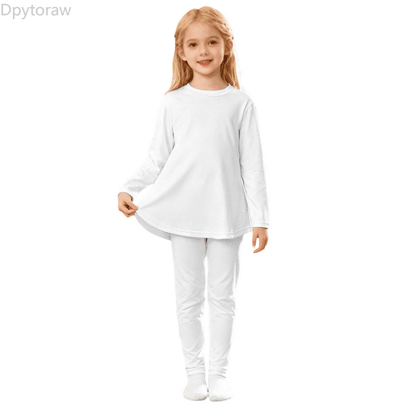 Dpytoraw Toddler Girls Two Piece Outfit Long Sleeve Top With Dress And ...