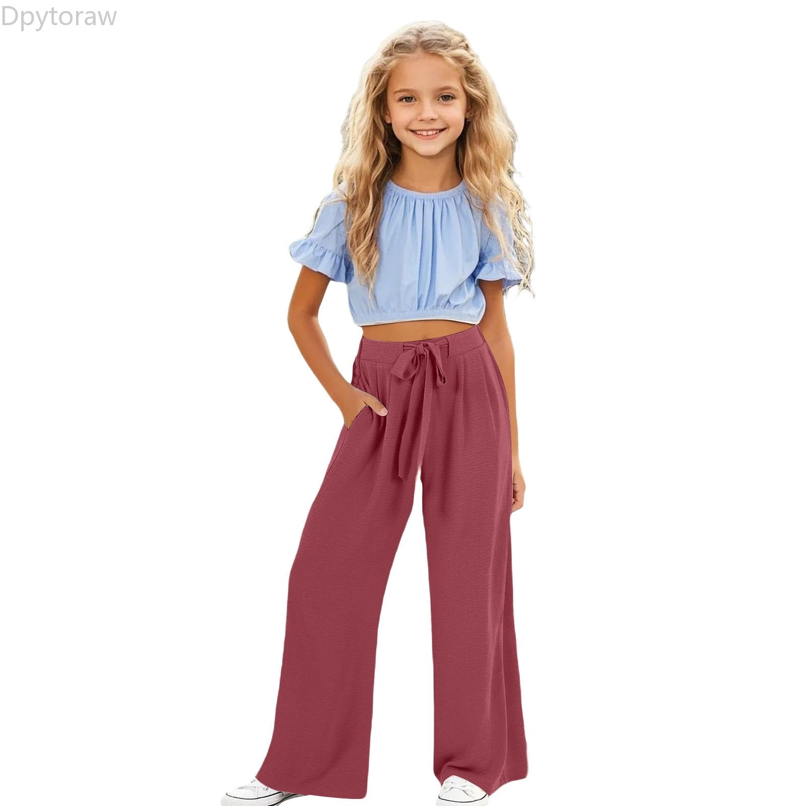 Dpytoraw Wide Leg Pants, Casual Trousers Loose Fit Long Stretchy Soft ...