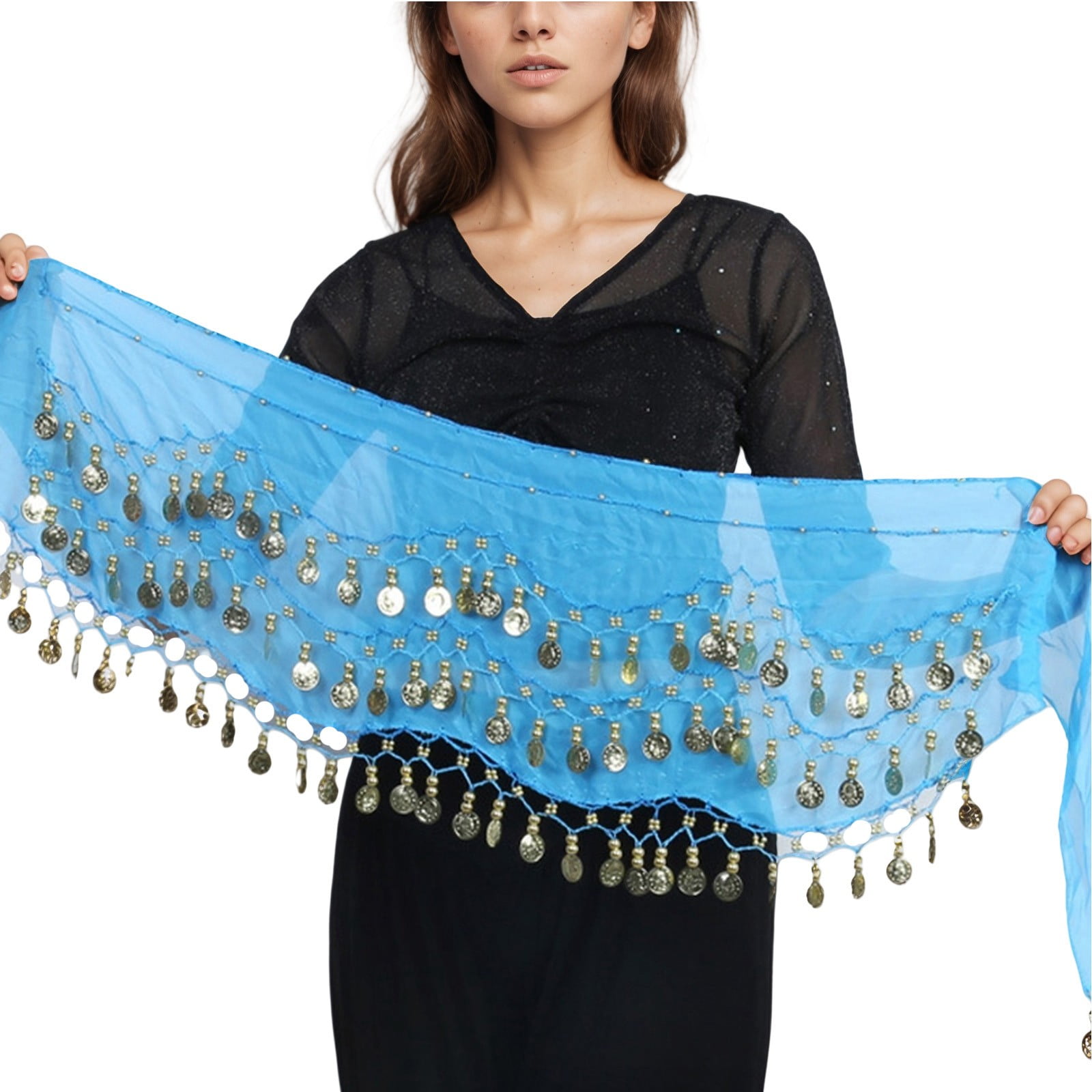 Dpytoraw Women's Belly Dance Hip Scarf Belly Dance Hip Scarf Belly ...
