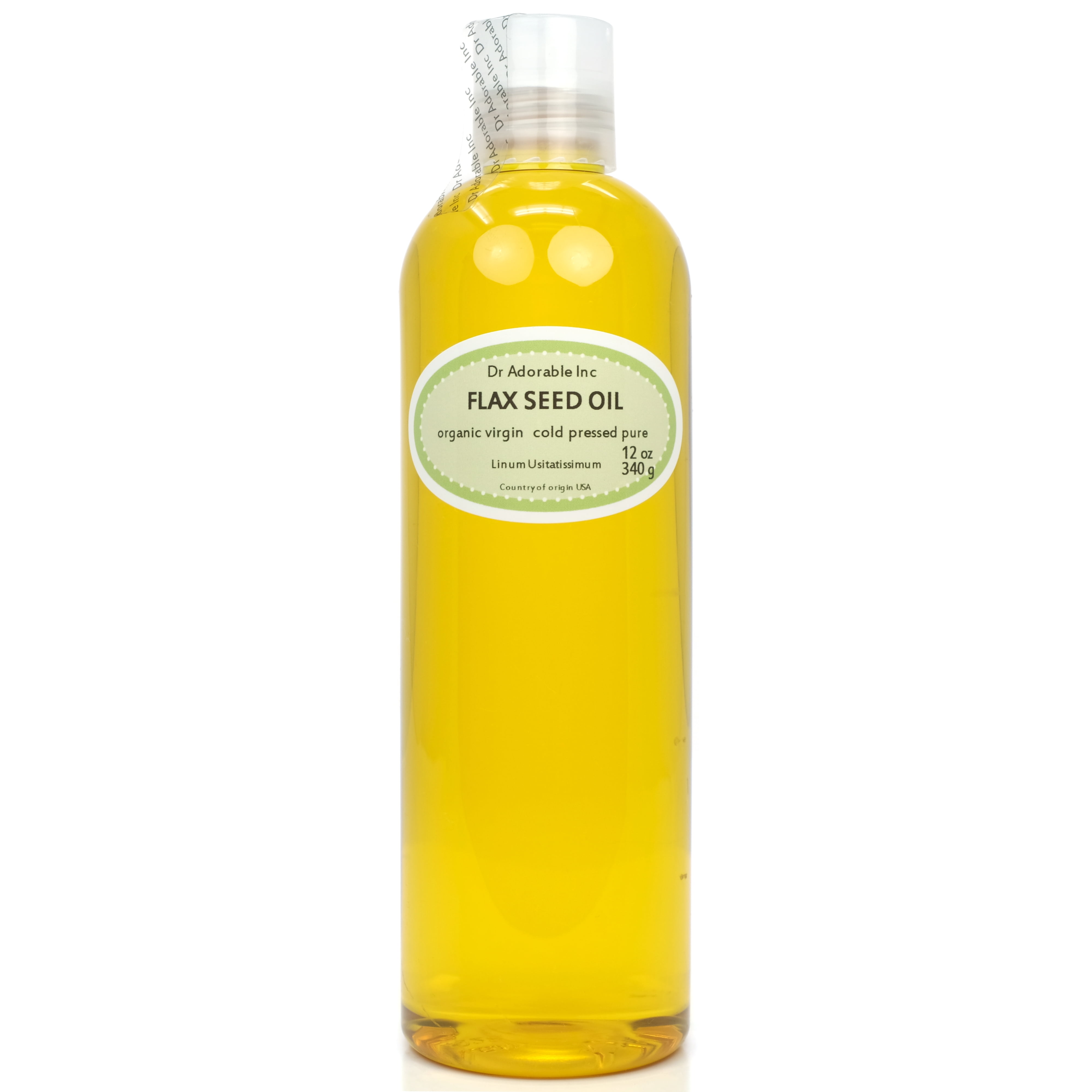 Dr Adorable - 12 oz - Flax Seed Oil - 100% Pure Organic Cold Pressed ...