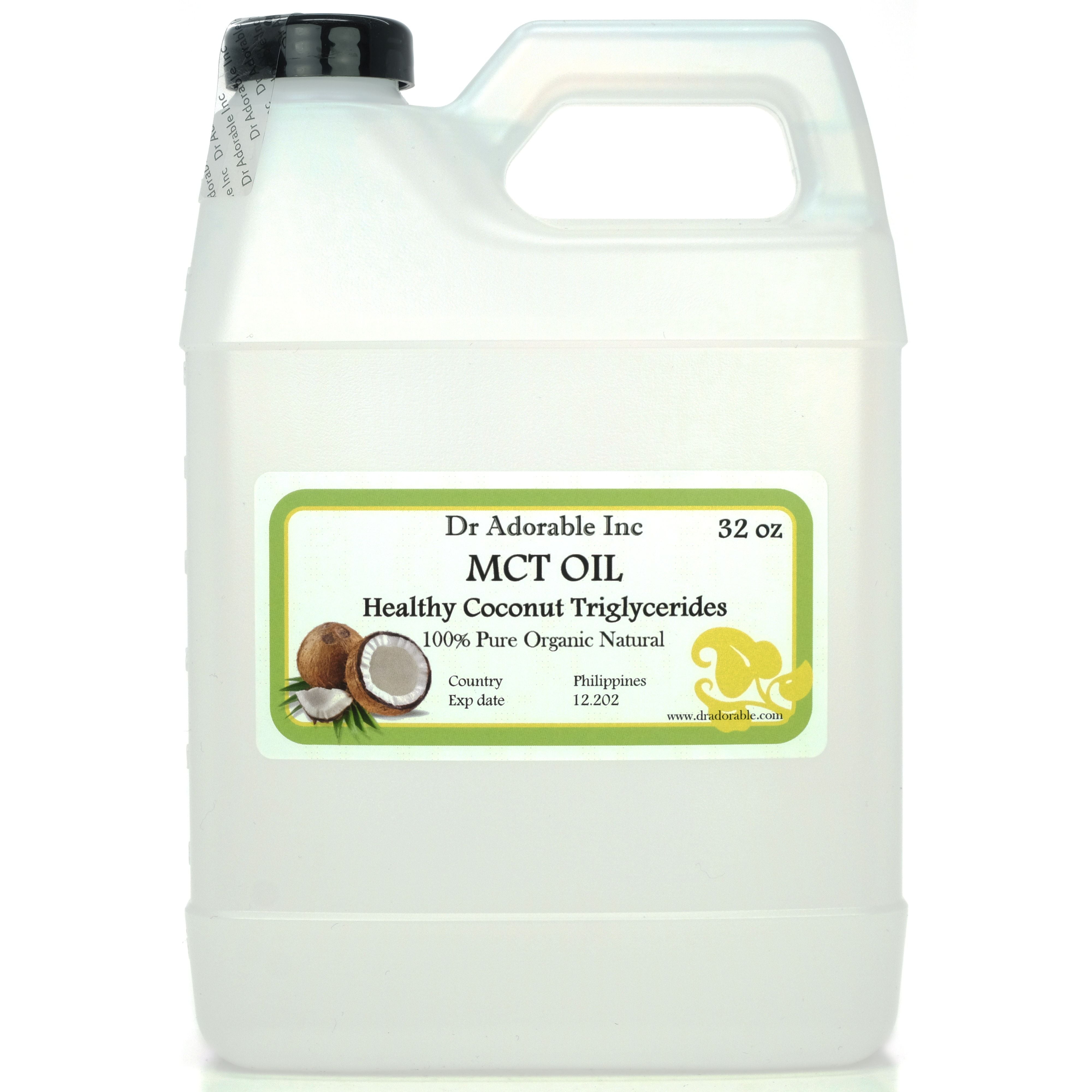 Dr Adorable Pure MCT Oil from Organic Coconut Oil 32 oz for Brain ...