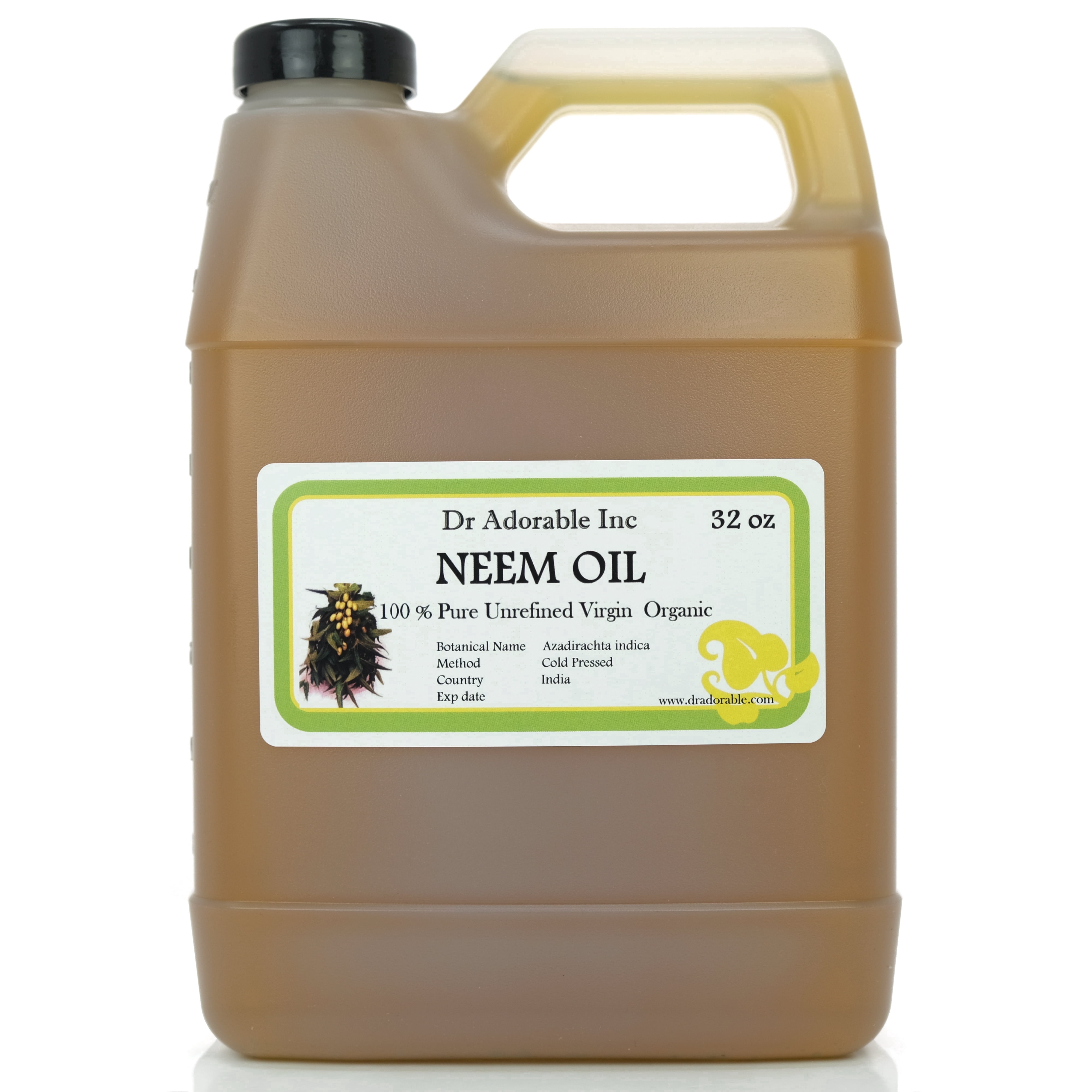 Dr. Adorable Organic Neem Oil - 100% Pure, Unrefined, Cold Pressed ...