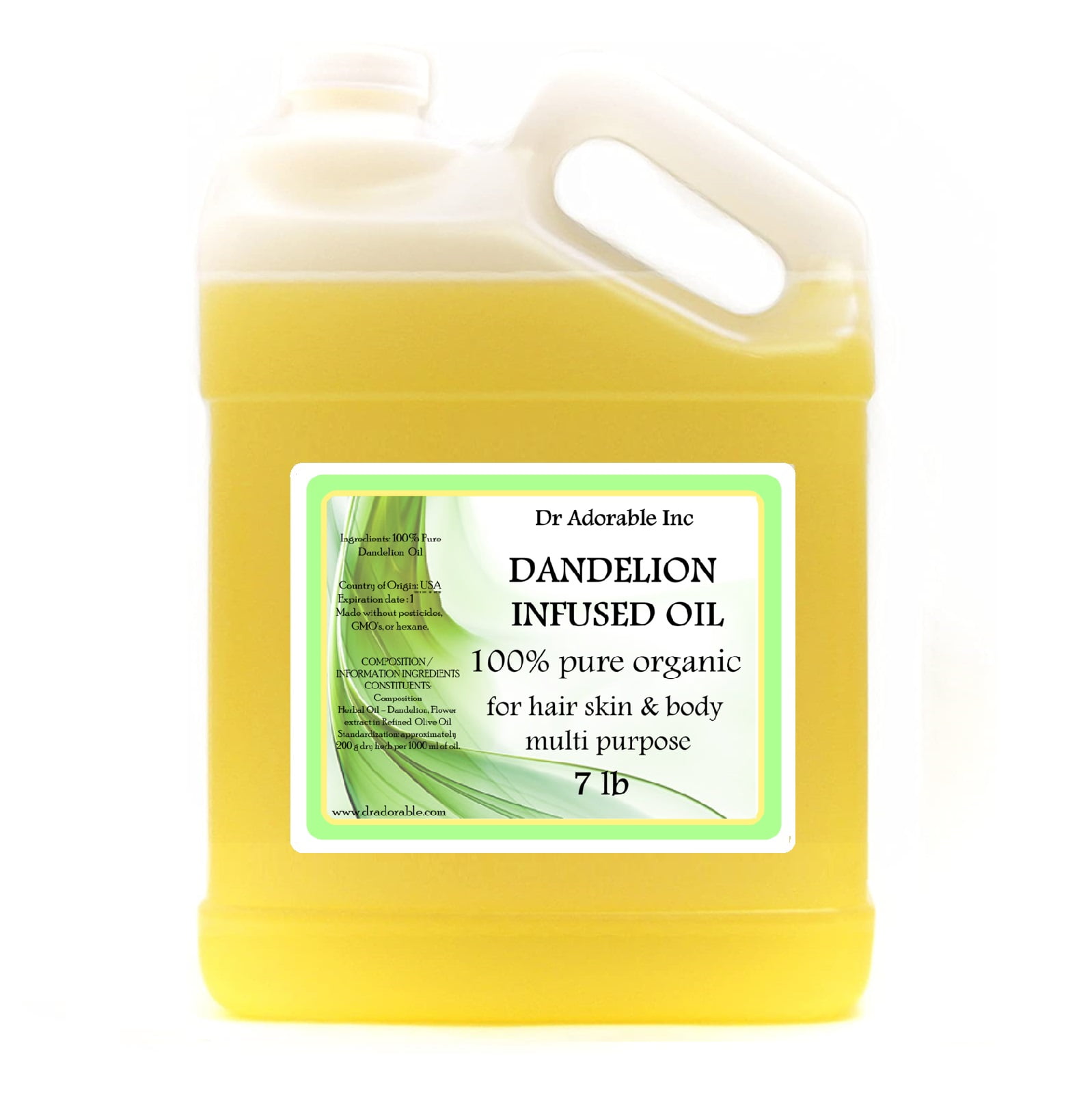 Dr Adorable - 7 lb - Dandelion Leaf Herbal Oil - Infused 100% Pure ...