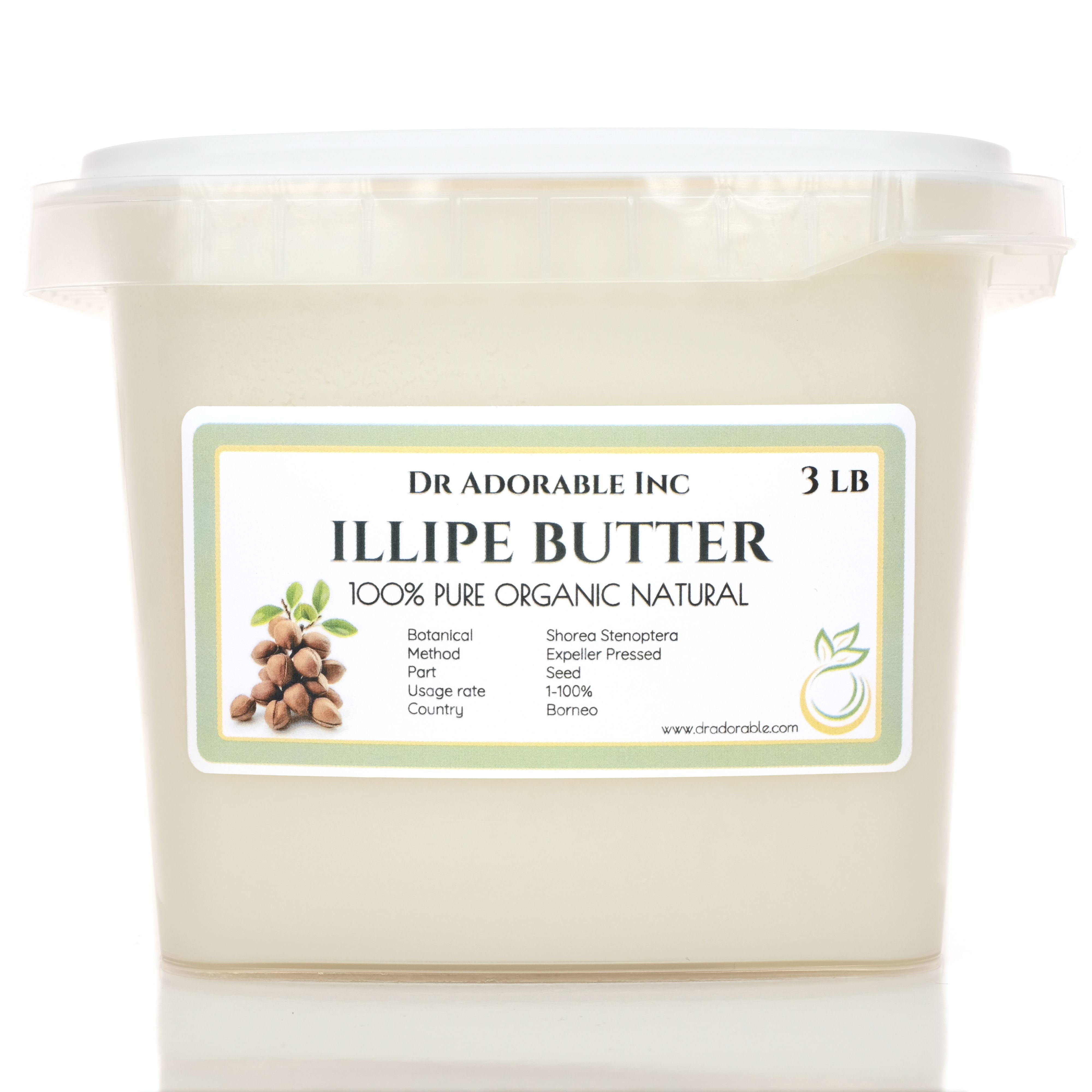 Dr Adorable - 3 lb - Illipe Butter - Organic Fresh Natural - Walmart.com