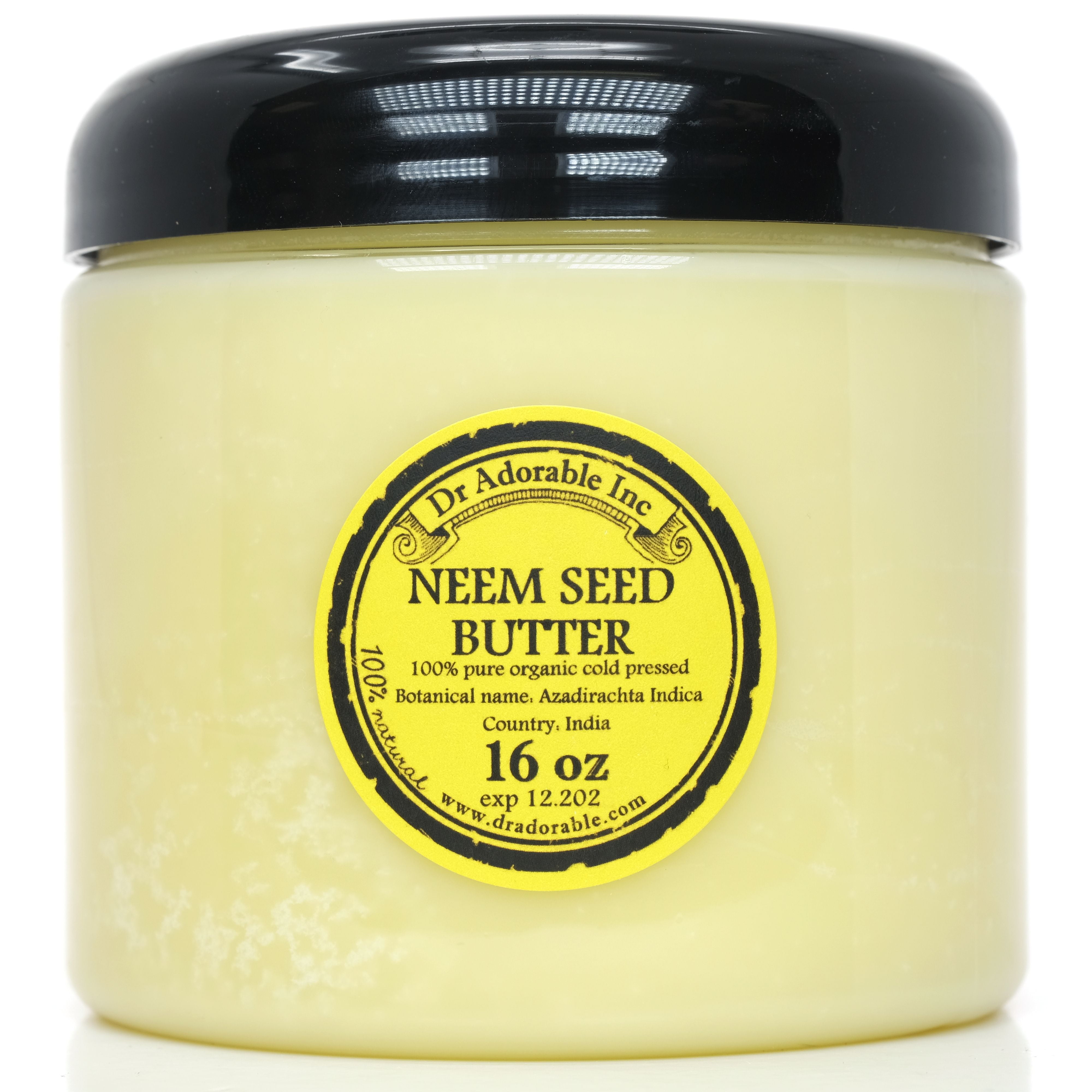 Dr Adorable - 16 oz - Neem Seed Butter - Unrefined Organic Fresh ...