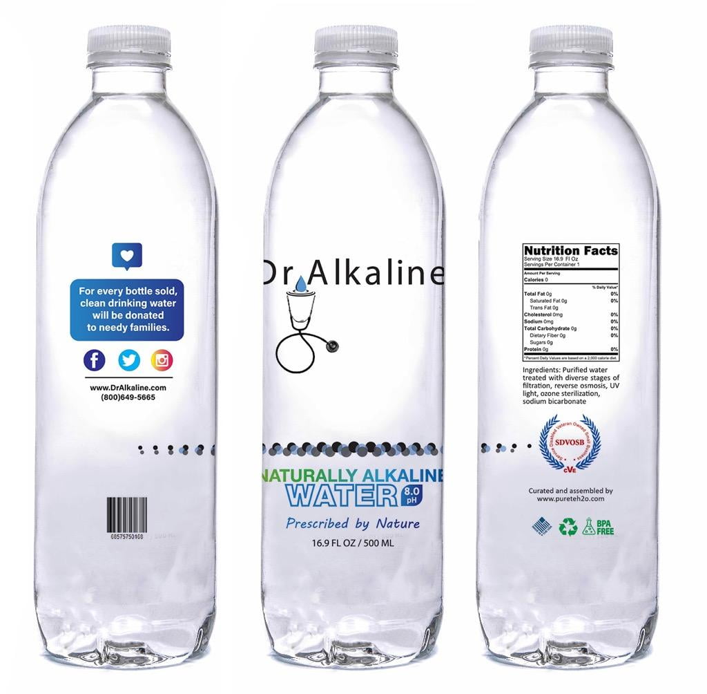 Dr. Alkaline Naturally Alkaline Water 24 pk - Walmart.com