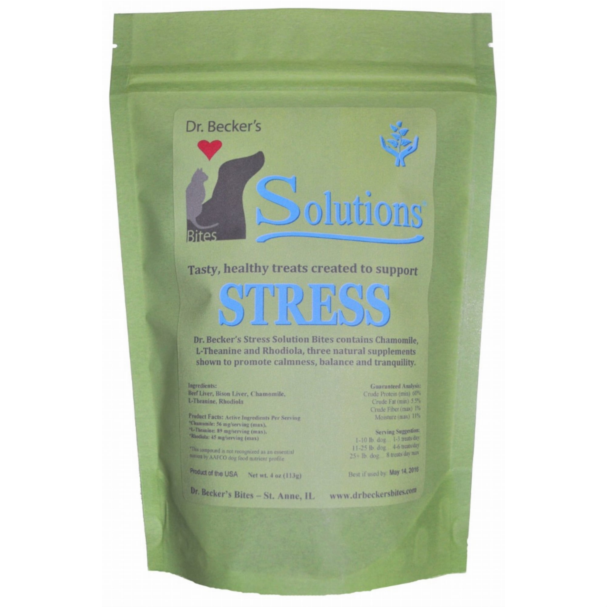 Dr Becker's Stress/Calming Solution Bites Treats - Natural Supplement ...