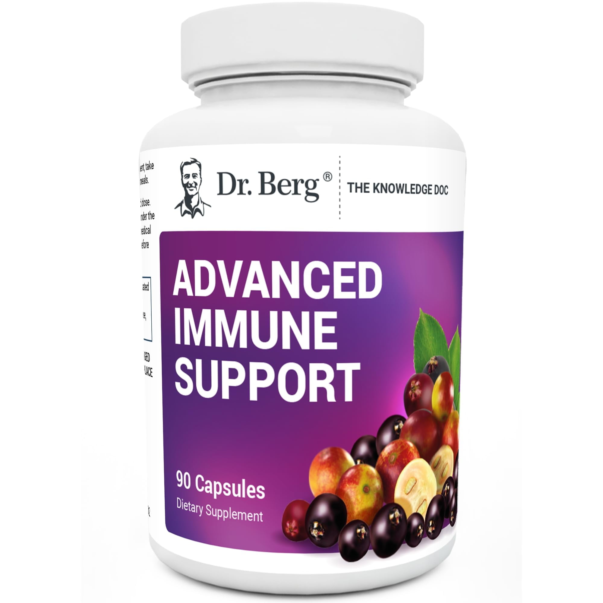 Dr. Berg Advanced Immunity Booster Adult Supplement with Vitamin C, Zinc & Elderberry - 90 Ct ...