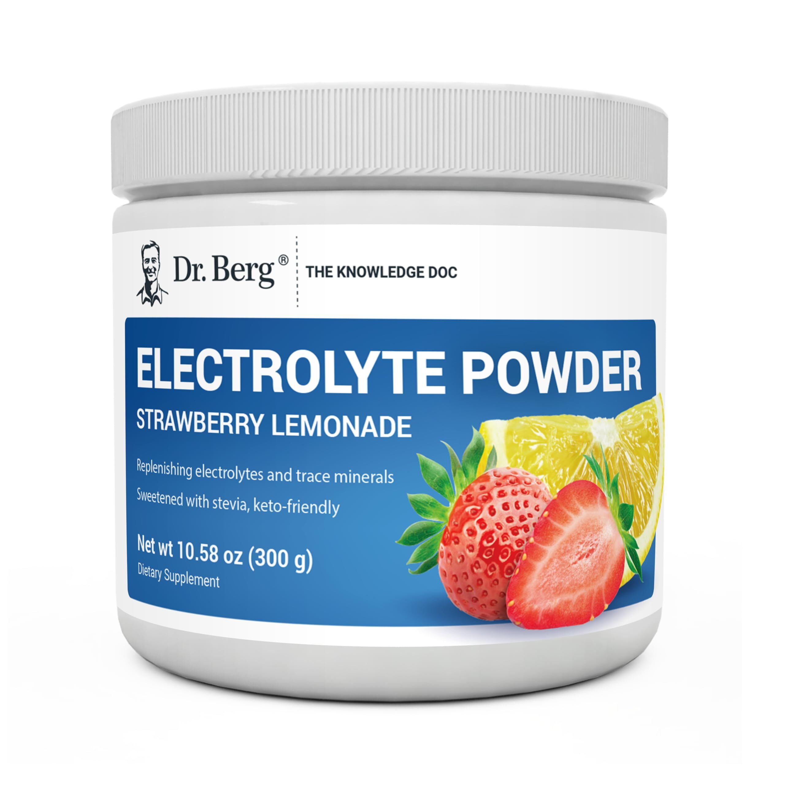 Dr. Berg's Strawberry Lemonade Electrolyte Powder - Keto-Friendly ...