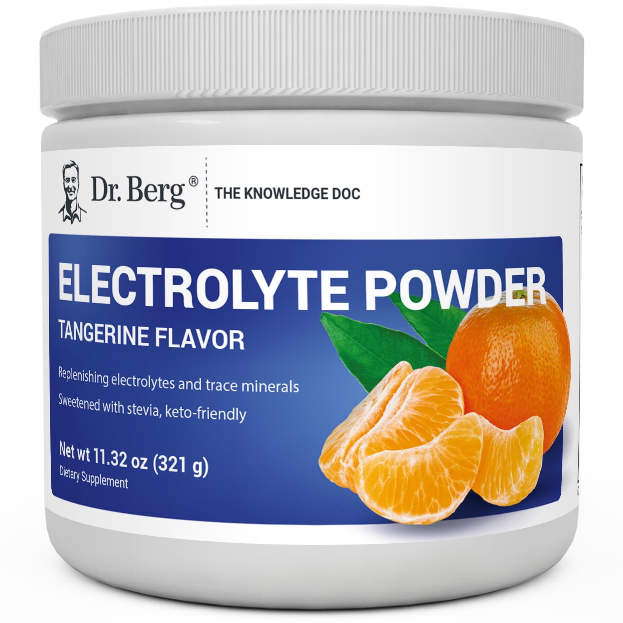 Dr. Berg's Electrolyte Hydration Powder, Tangerine Flavor - 50 Servings ...