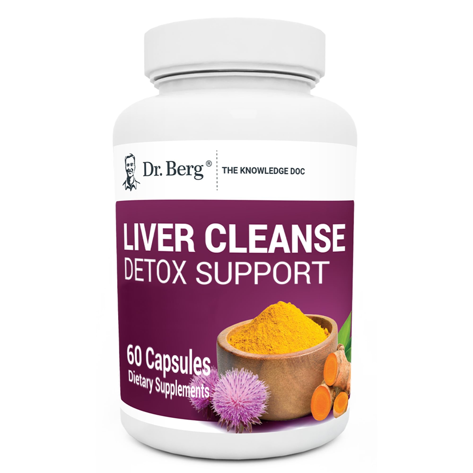 Dr. Berg Liver Cleanse & Detox Support with Milk Thistle Extract, 60 ...