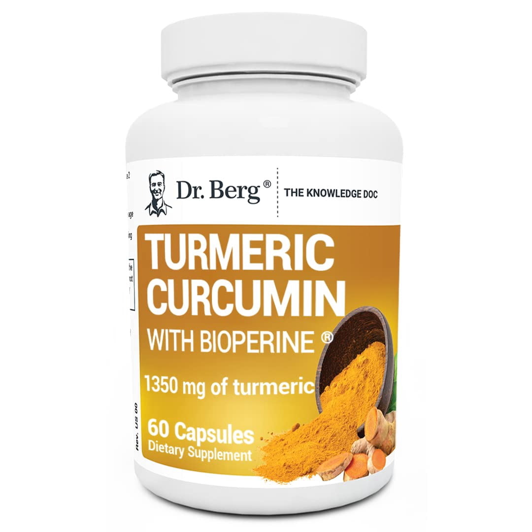 Dr. Berg (Only 2 Per Day) Turmeric Supplement with Black Pepper ...
