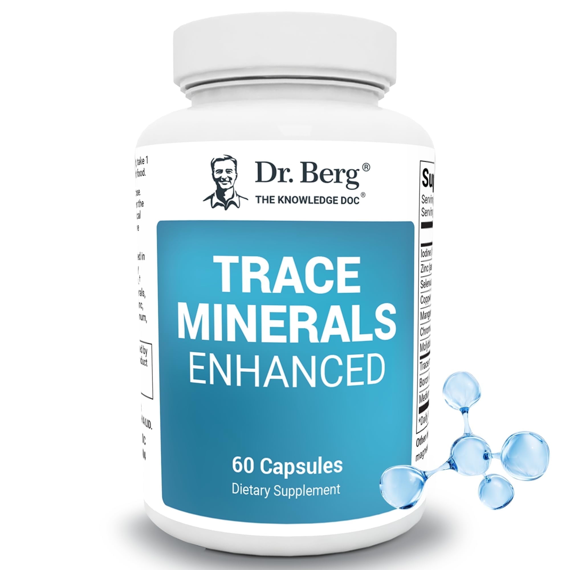 Dr. Berg Trace Minerals Enhanced Complex, 60 Capsules with Key ...