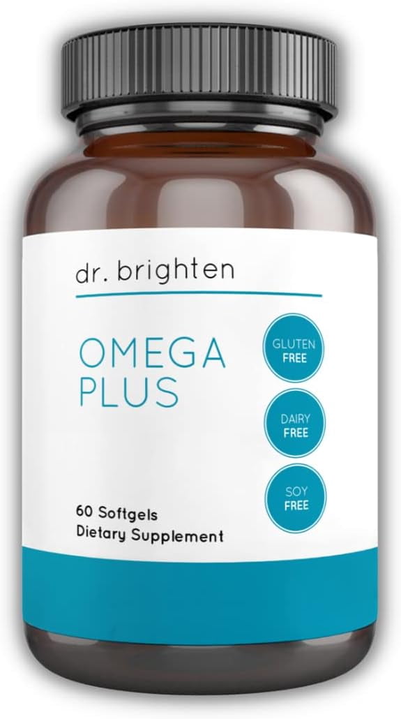 Dr. Brighten Omega Plus — 1500 mg of EPA/DHA Non-GMO Fish Oil ...