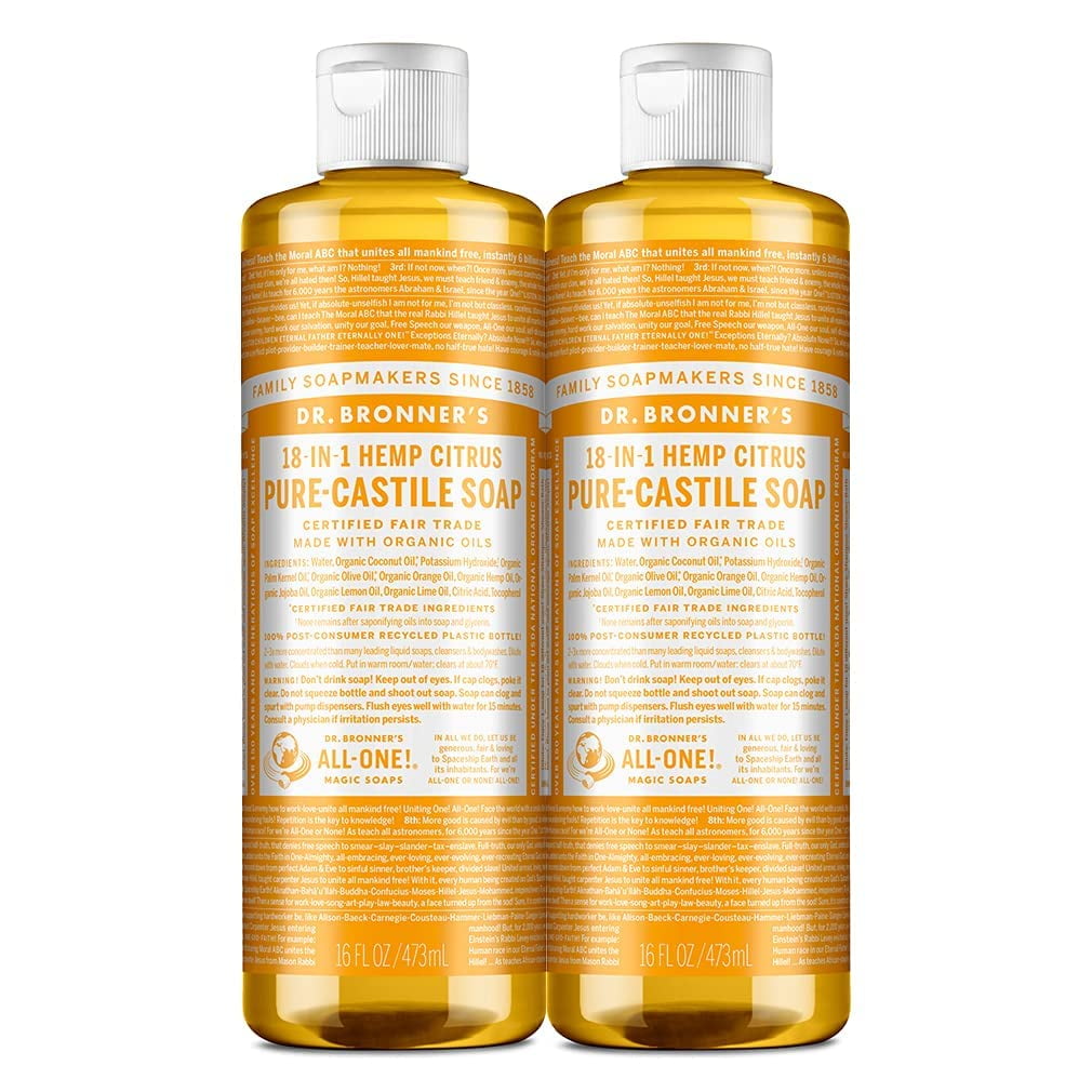 Dr. Bronnerâ€S - Pure-Castile Liquid Soap - Made With Organic Oils, 18 ...
