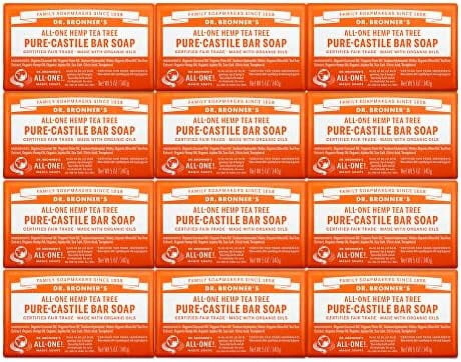 Dr. Bronner's Magic Soaps: Pure Castile Bar Soap, Tea Tree 5 oz (12 ...
