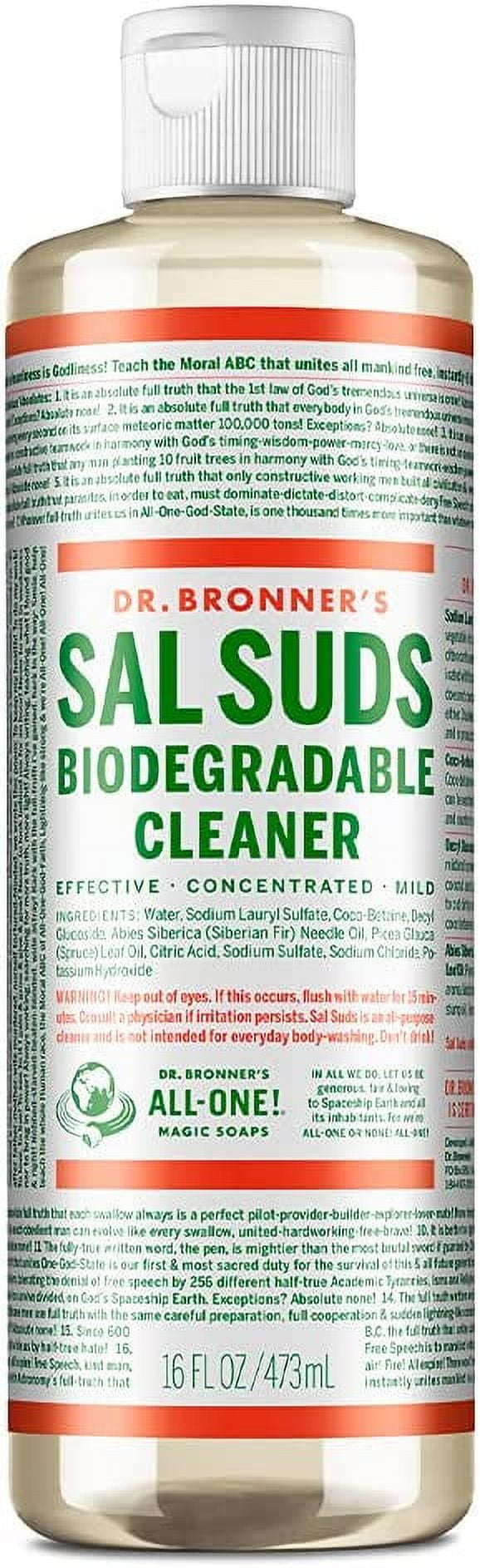 Dr. Bronner's Sal Suds 16oz - All-Purpose Cleaning Wash Liquid ...
