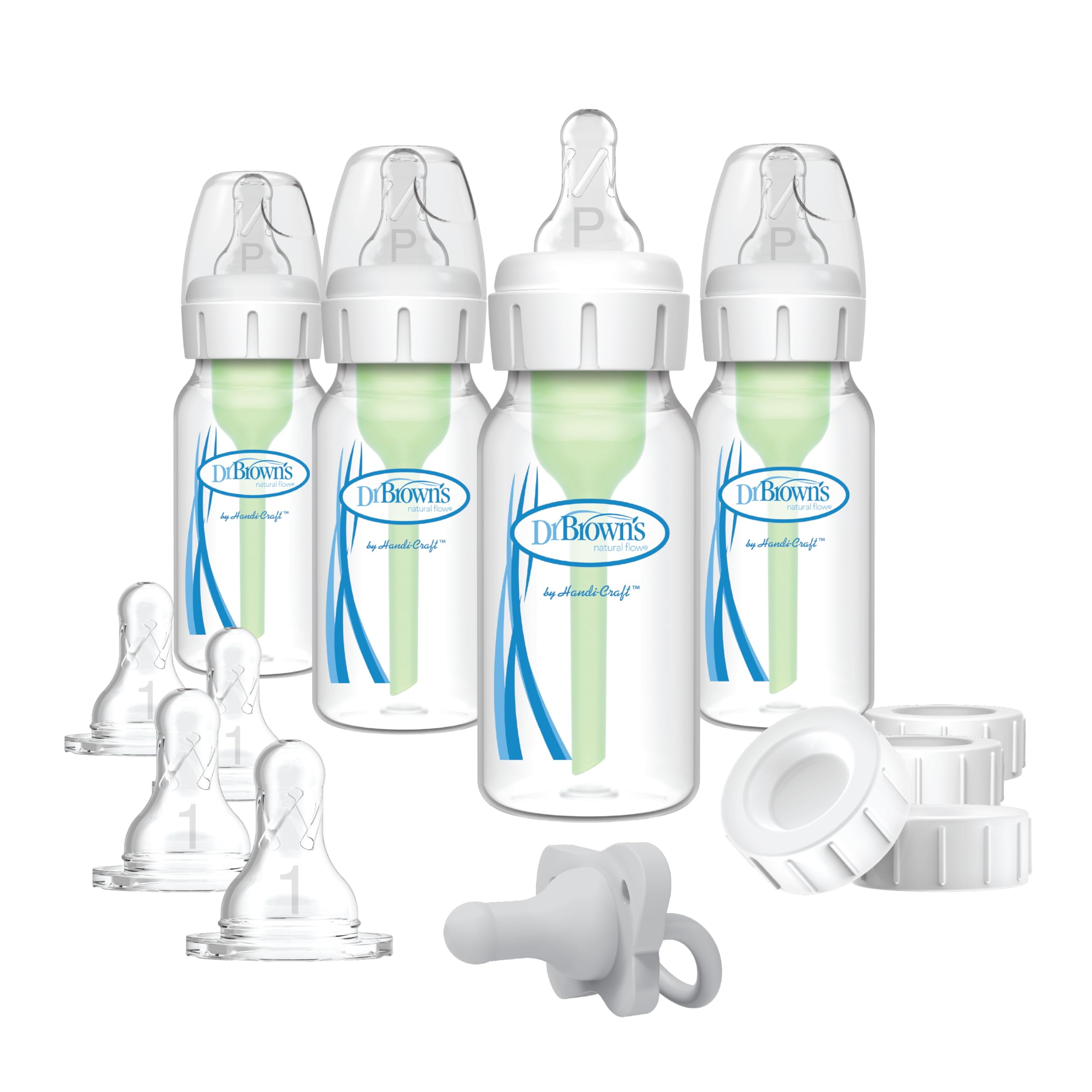 Dr. Brown's Anti-Colic Breast to Bottle Feeding Set with Slow Flow ...