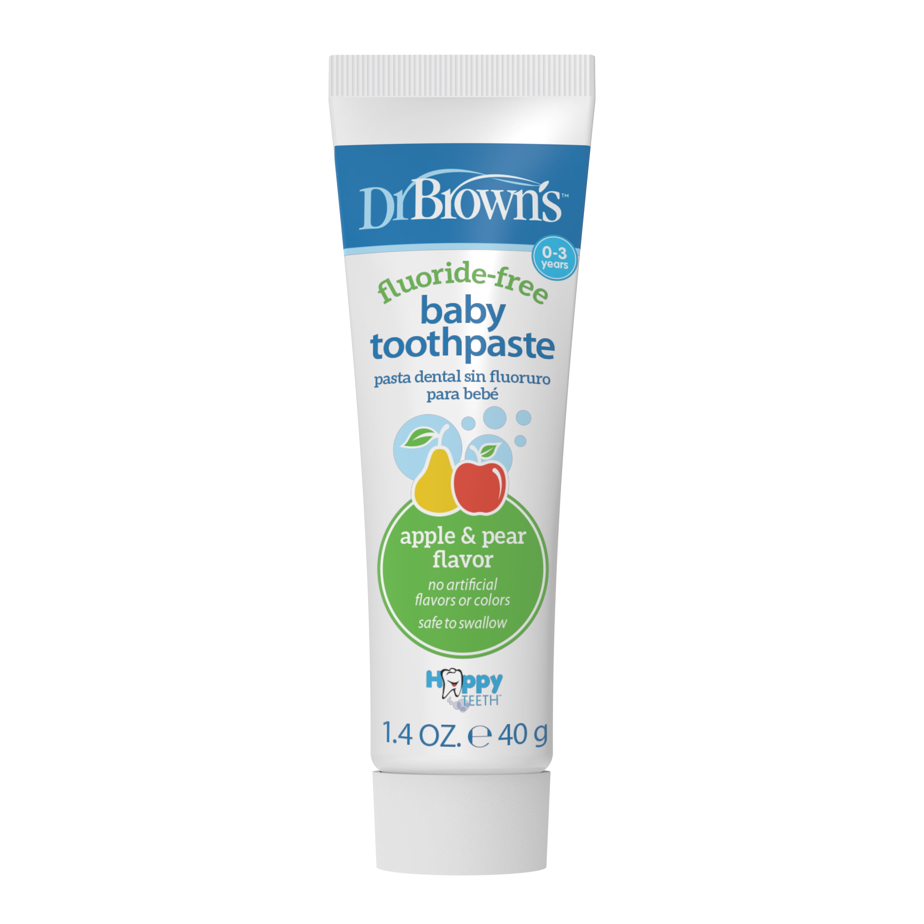 Dr. Brown's Baby Safe Dental Toothpaste, Swallowable, Toddler Friendly ...