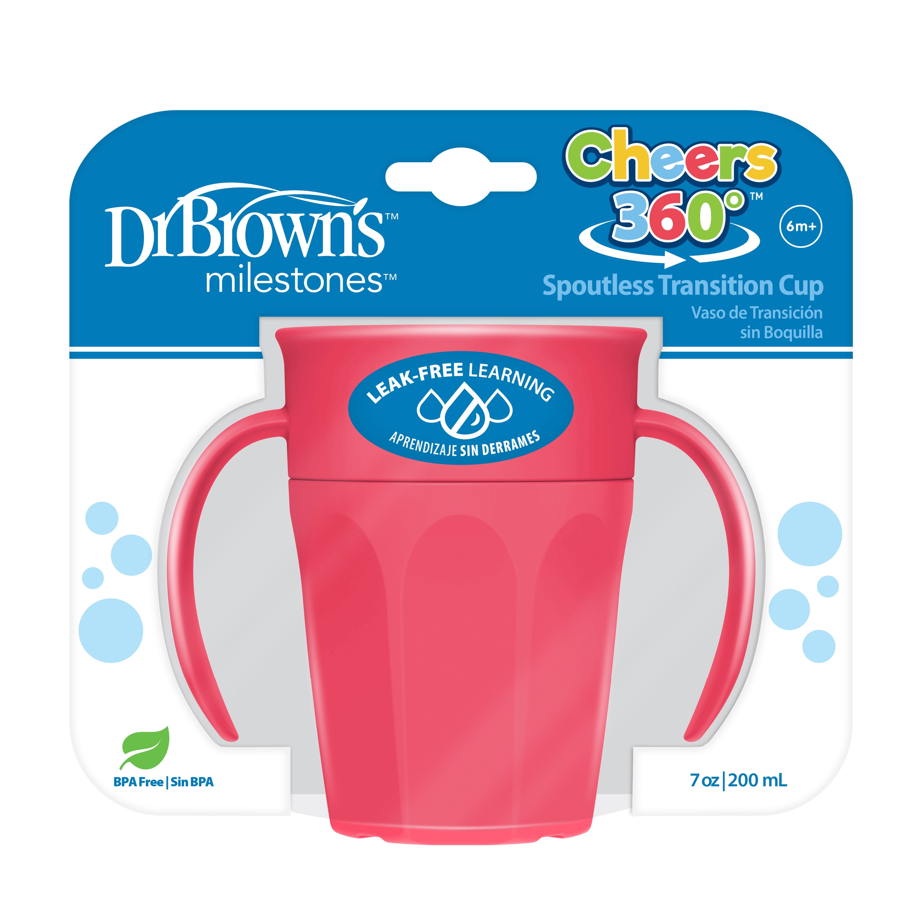 Dr. Brown's Milestones Cheers 360 Spoutless Transition Cup with Handles ...