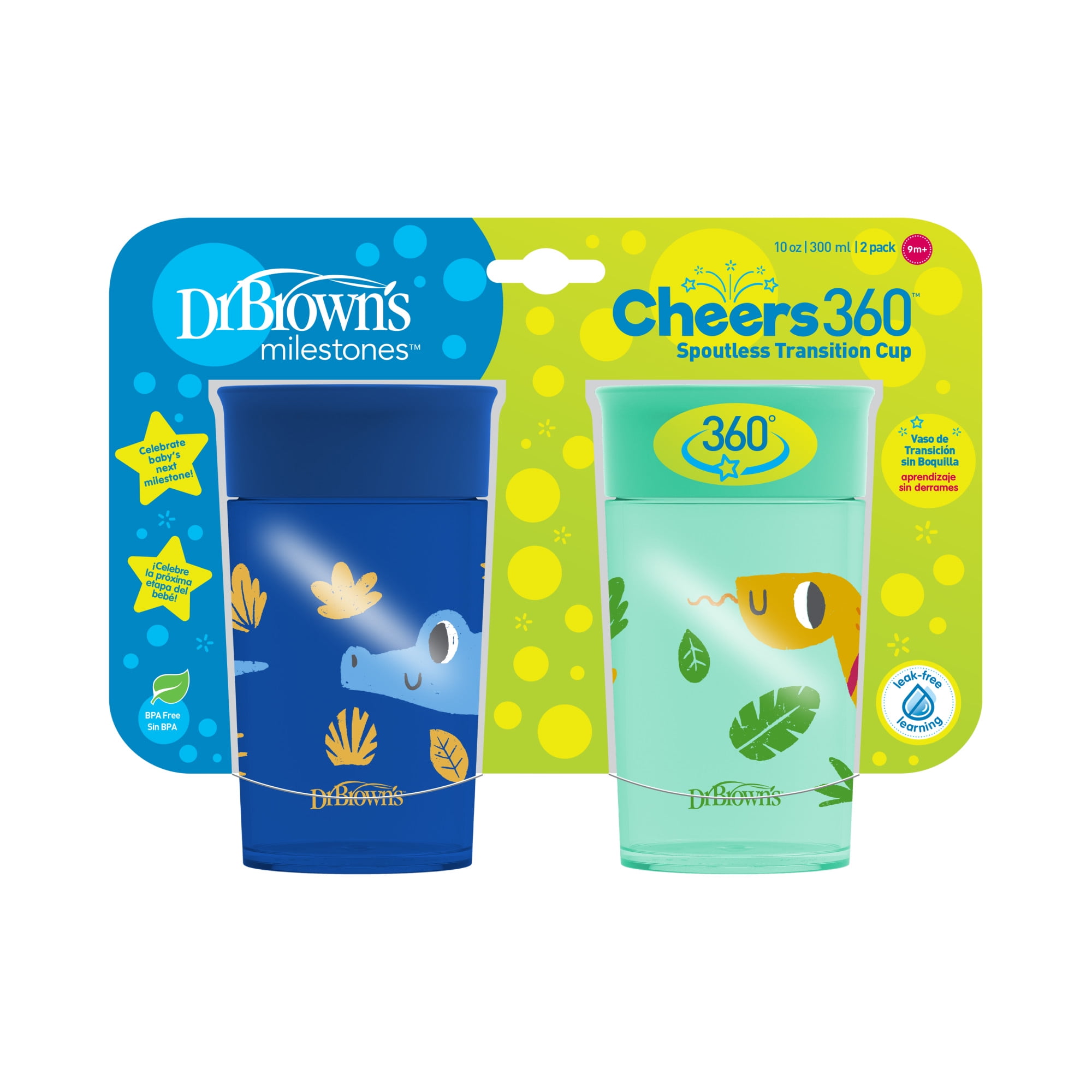 Dr. Brown's Milestones Cheers 360 Cup Spoutless Transition, Travel ...