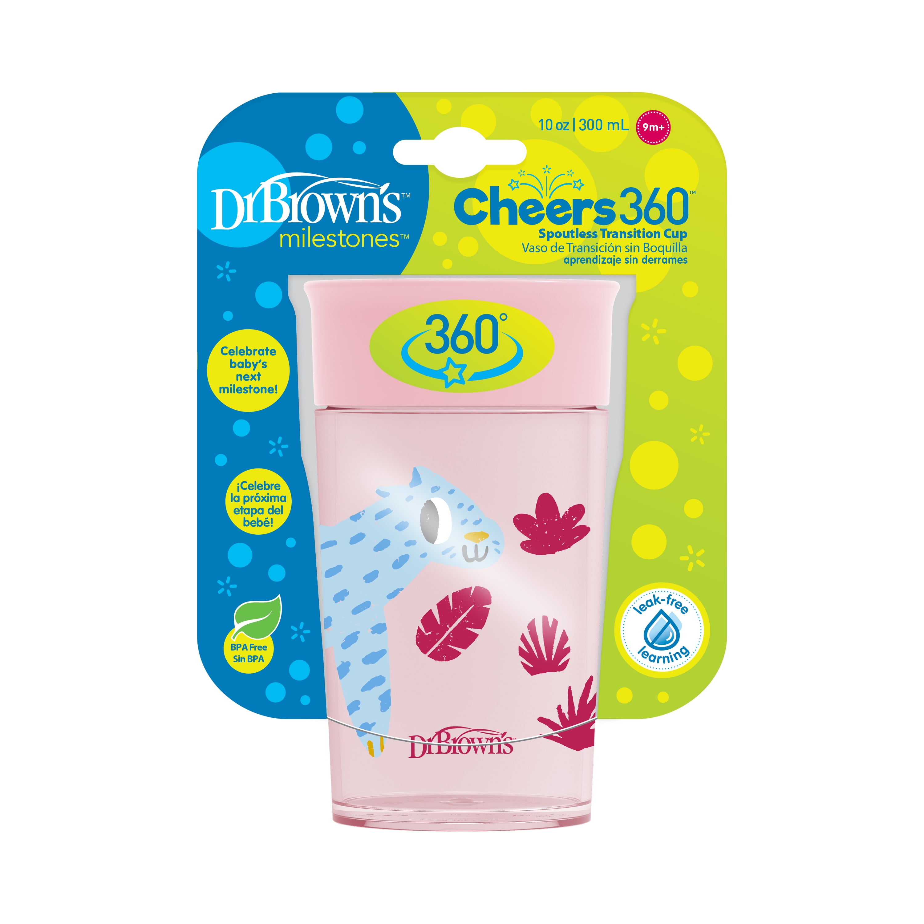 Dr. Brown's Milestones Cheers 360 Sippy Cup, Spoutless Transition ...
