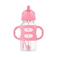 Dr. Brown's Milestones Wide-Neck Sippy Straw Bottle, 100% Silicone ...