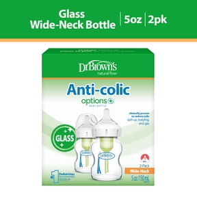 Dr. Brown’s Natural Flow Anti-Colic Options+ Narrow Baby Bottle, 4oz ...