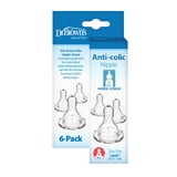 Dr. Brown's Natural Flow Level 1 Baby Bottle Nipple, Narrow, Slow Flow ...