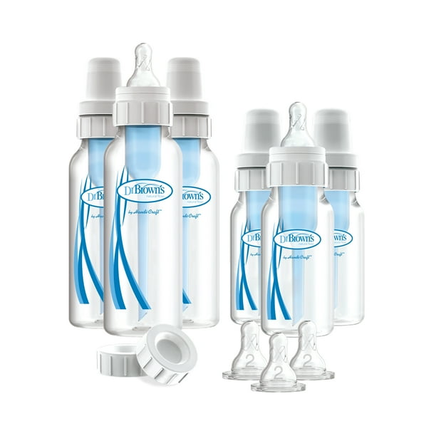 Dr. Brown's Natural Flow Original Baby Bottle Gift Set 6-Pack - Walmart.com