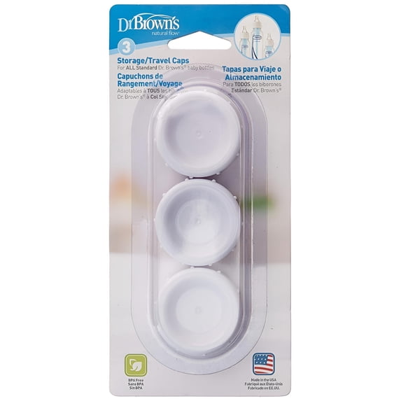 Dr. Brown's Natural Flow Standard Storage Travel Caps Replacement, 6 ...