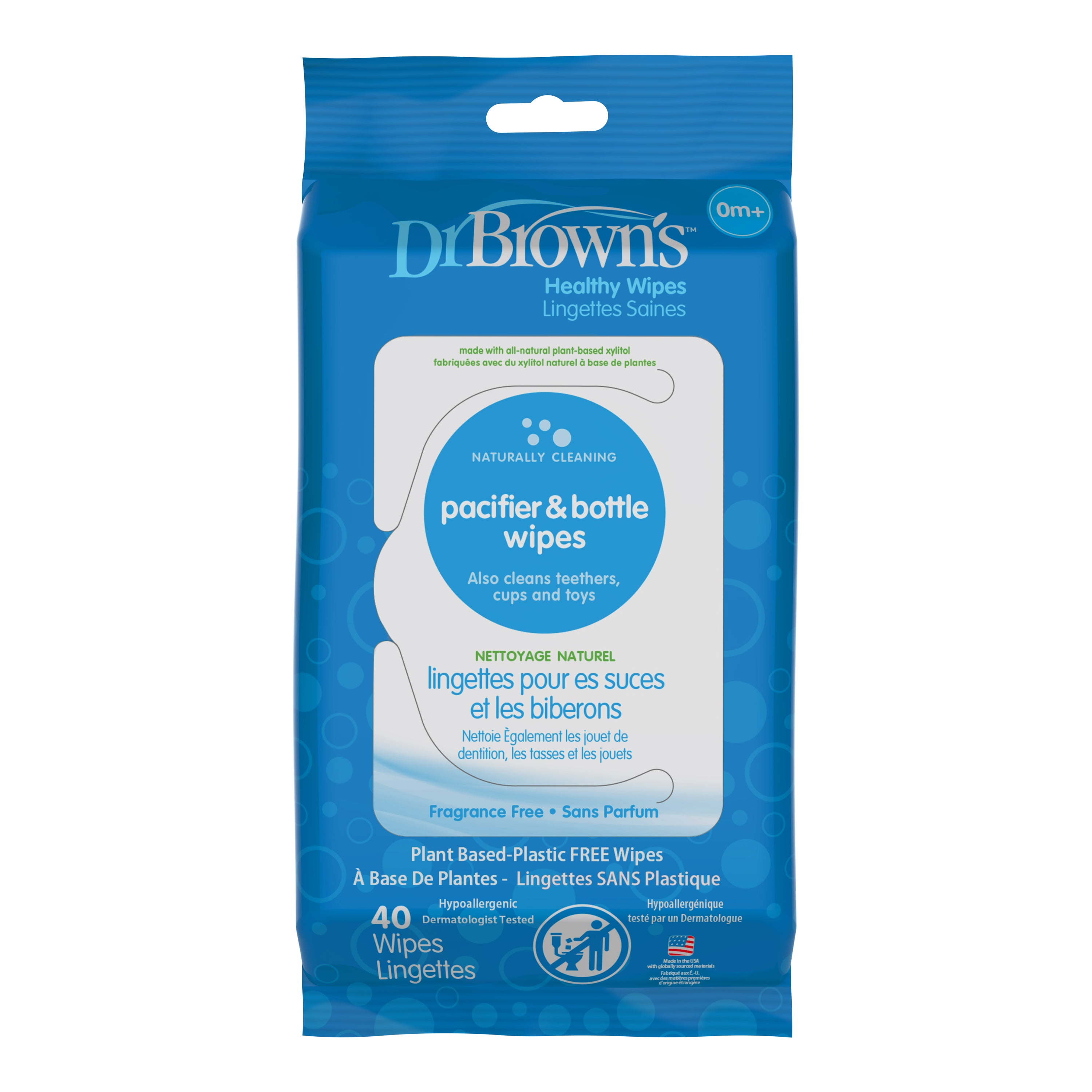 Dr. Brown's Healthy Wipes, Naturally Cleaning Bottle and Pacifier Wipes ...