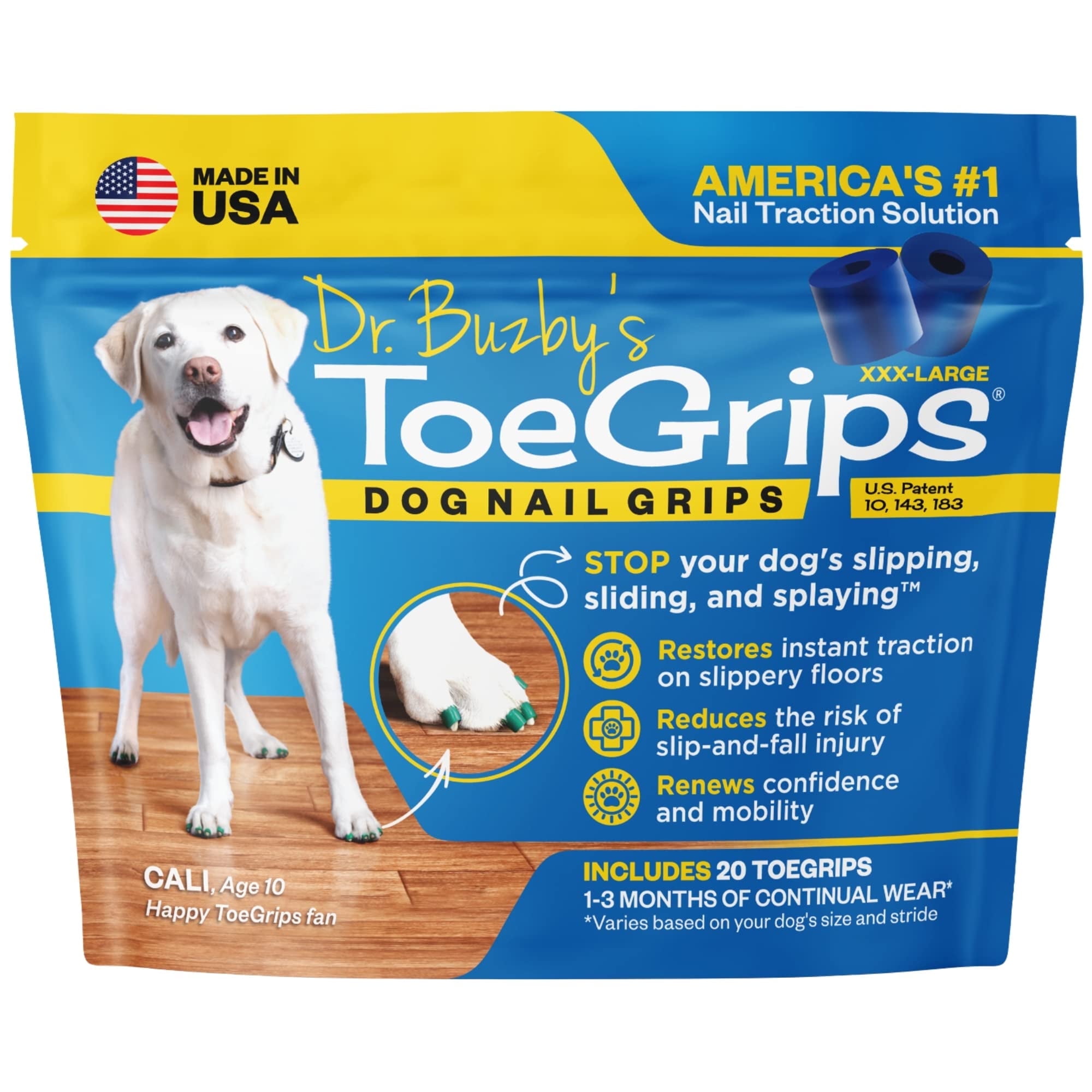 Dr Buzby's XXXLarge ToeGrips for Dogs - Instant Traction on Wood ...