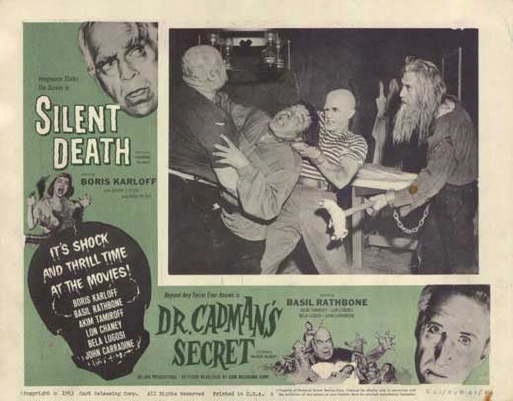 Dr. Cadman's Secret - movie POSTER (Style F) (11" x 14") (1963 ...